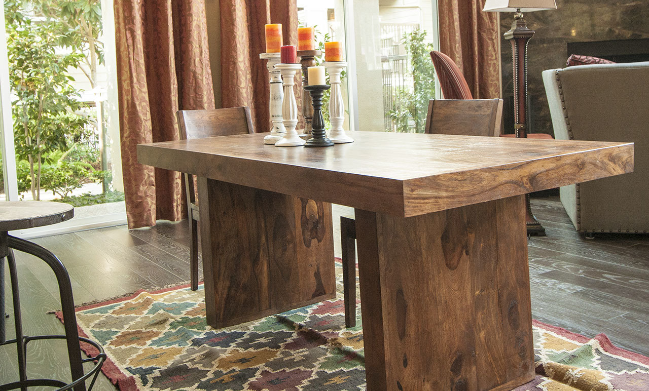 Union Rustic Lusby 36" Sheesham Solid Wood Dining Table & Reviews ...