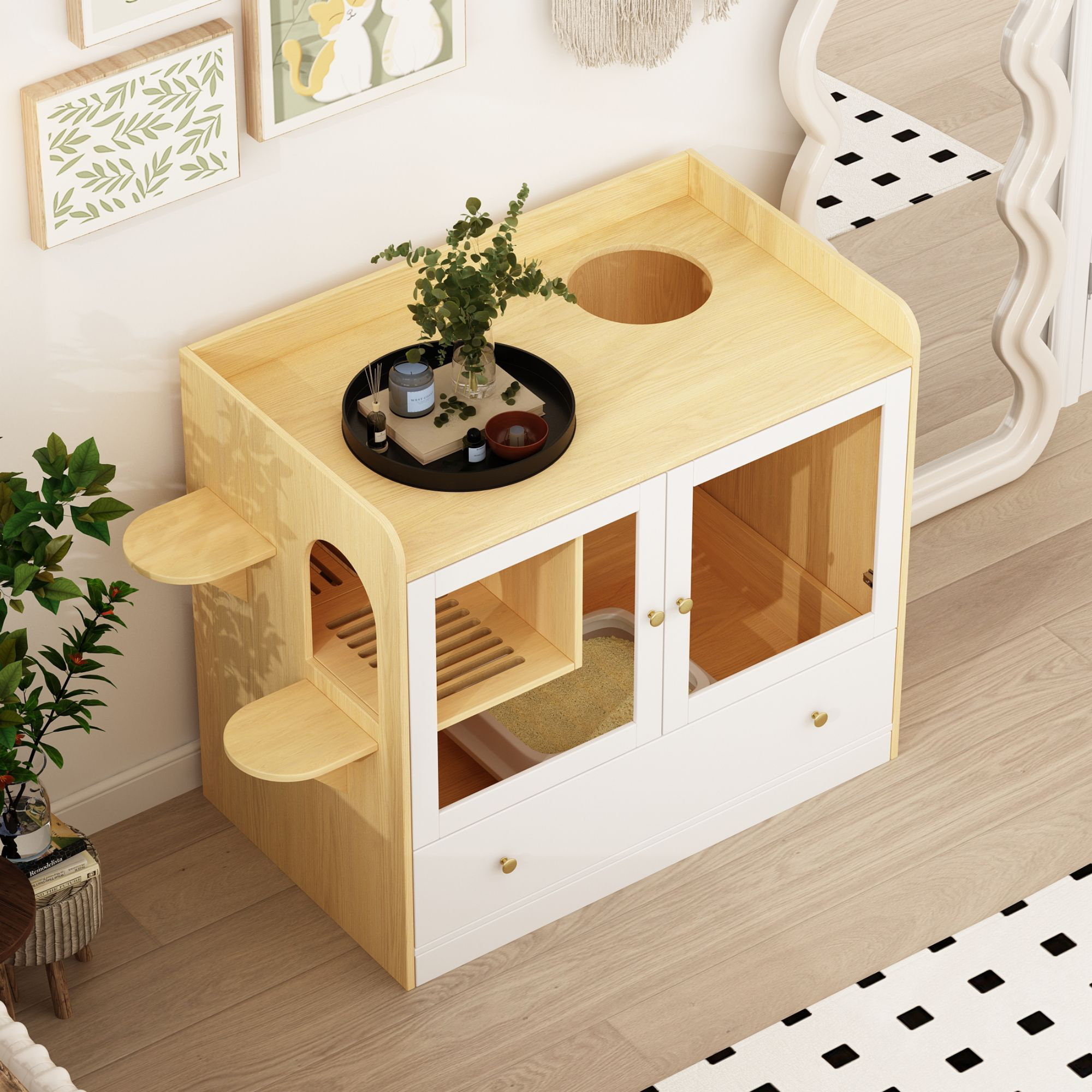 Wildon Home® Arnettie Litter Box Enclosure & Reviews | Wayfair