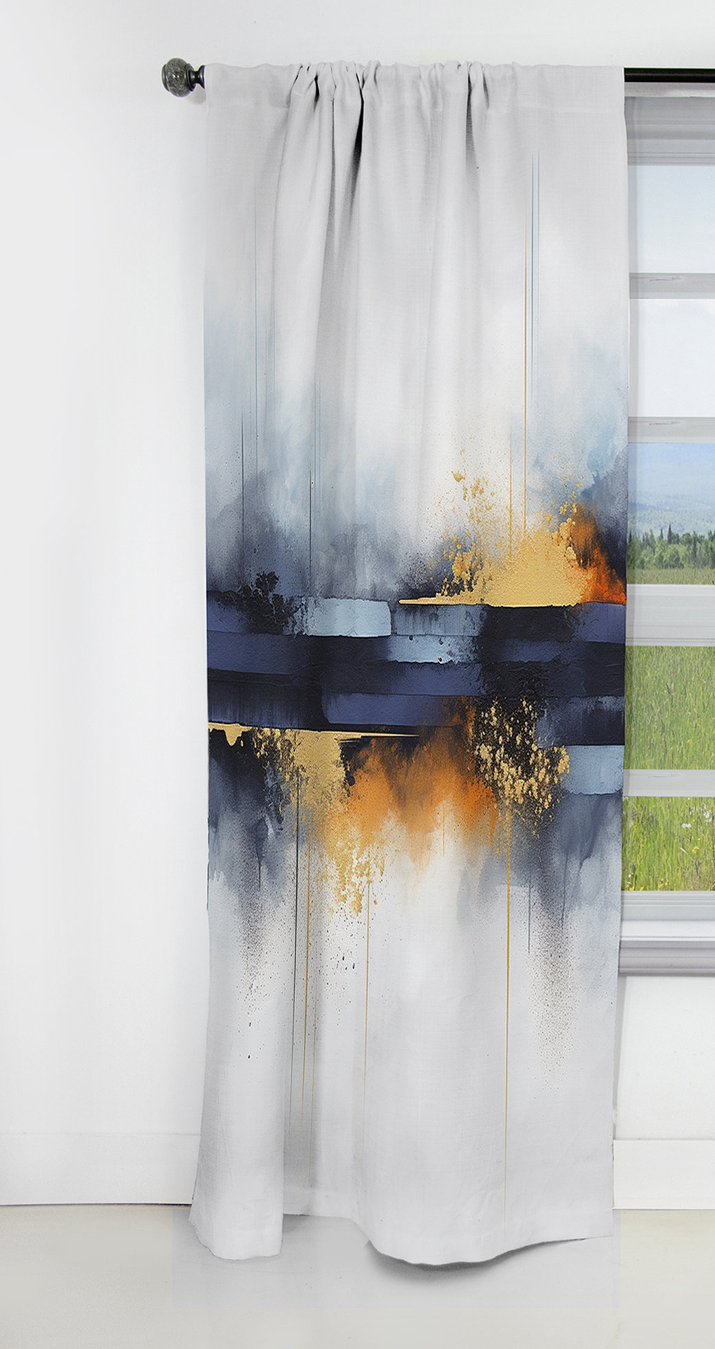 East Urban Home Deguzman - Painting Abstract Blackout Curtain - 1 ...