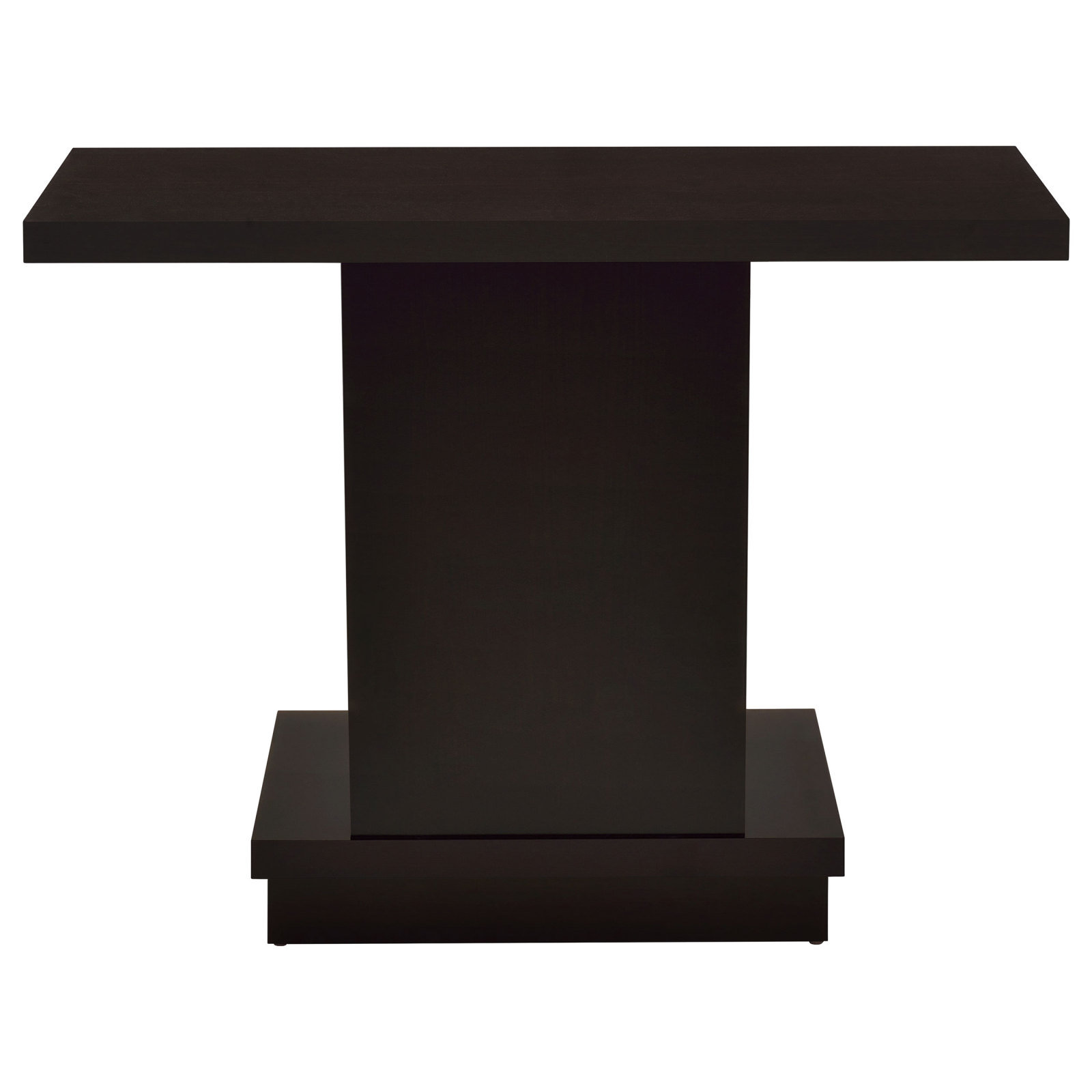 Latitude Run® Fiona Cappuccino Engineered Wood Pedestal Console Table ...