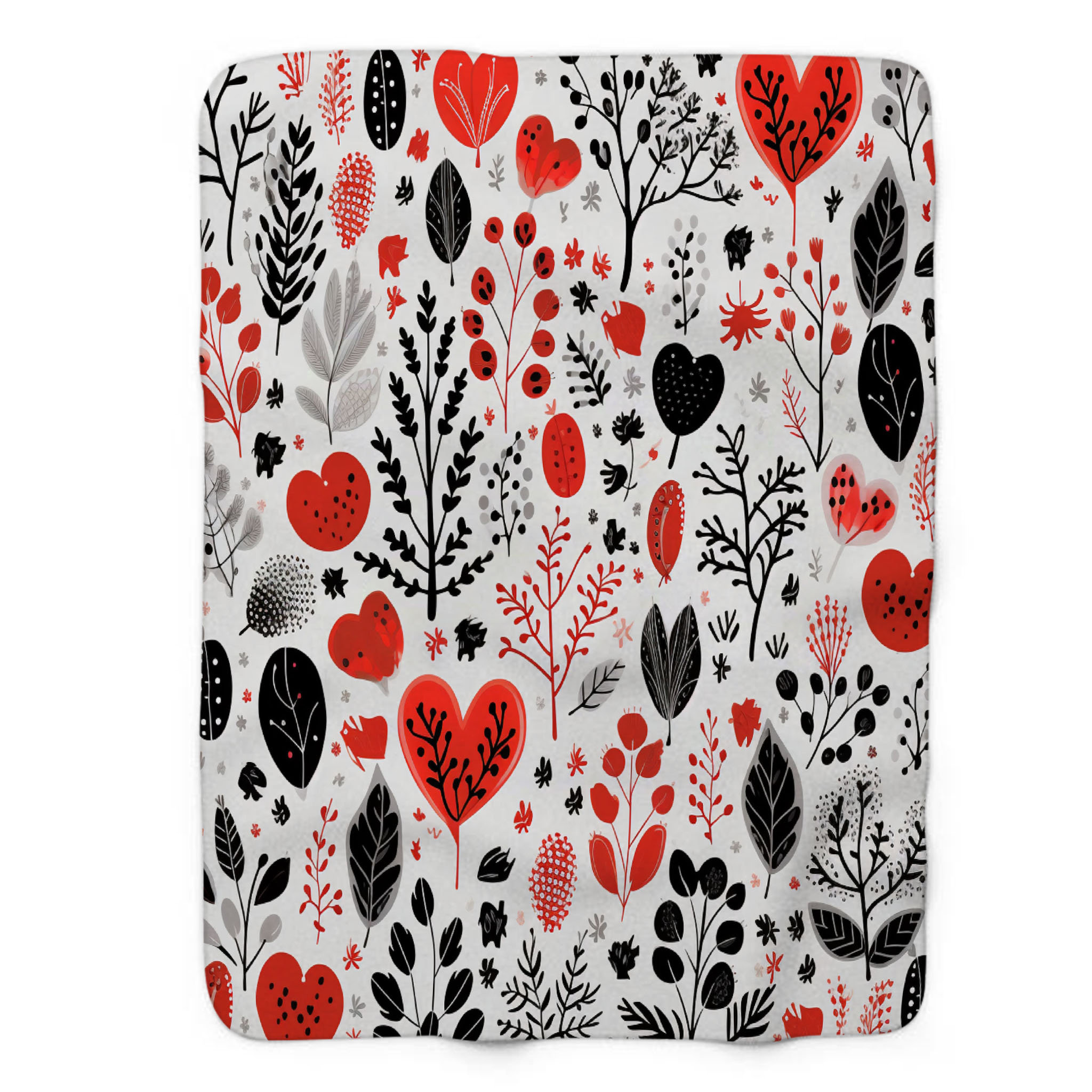 MentionedYou Scandi Heart Designs - 1 Piece Premium Sherpa Blanket ...
