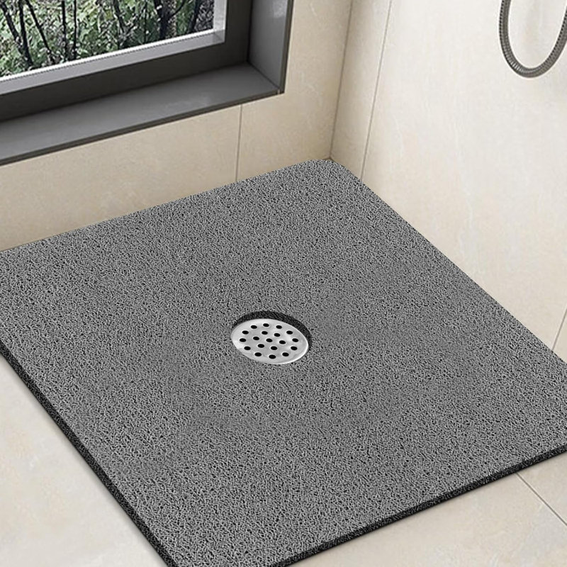 Latitude Run® Extra Large Square Shower Mat With Drain Hole In Middle ...