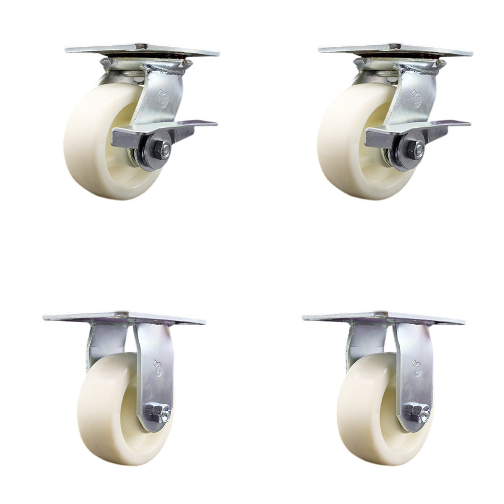 Service Caster 4 Piece Nylon Caster Set | Wayfair