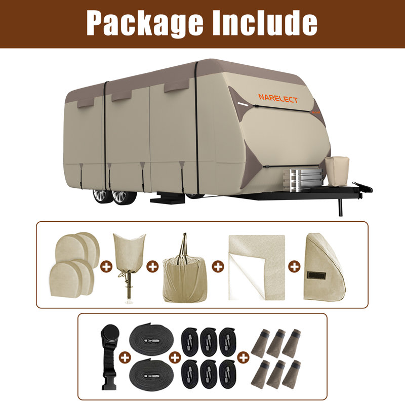 Narelect Travel Trailer RV Cover, Extra-Thick Upgraded 7 Layers Top ...