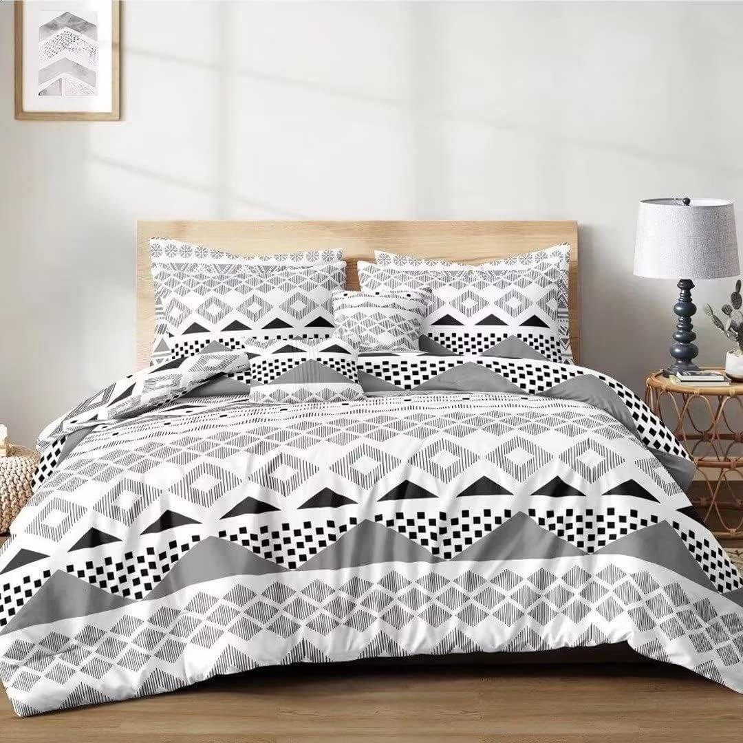 HGmart Grey/White Microfiber 3 Piece Comforter Set & Reviews - Wayfair ...