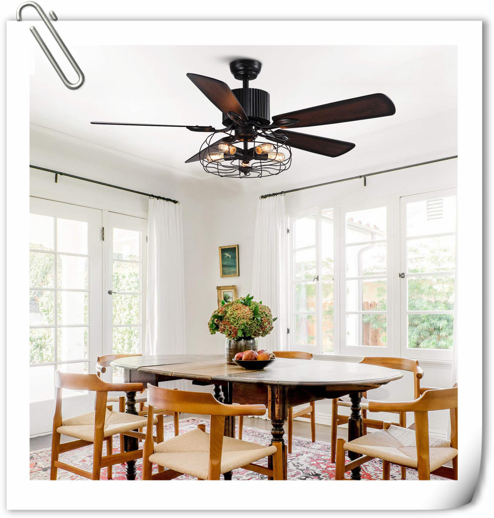 Ivy Bronx Farmhouse Ceiling Fan With Light And Remote - Wayfair Canada