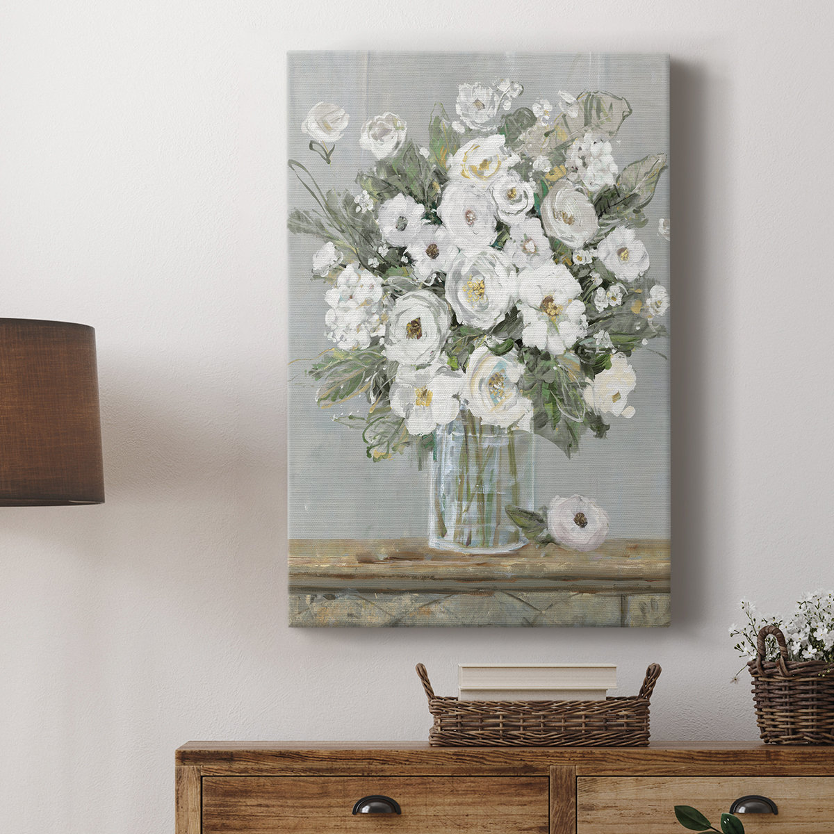 Alcott Hill® Cottage Whites II -Gallery Wrapped Cavas | Wayfair