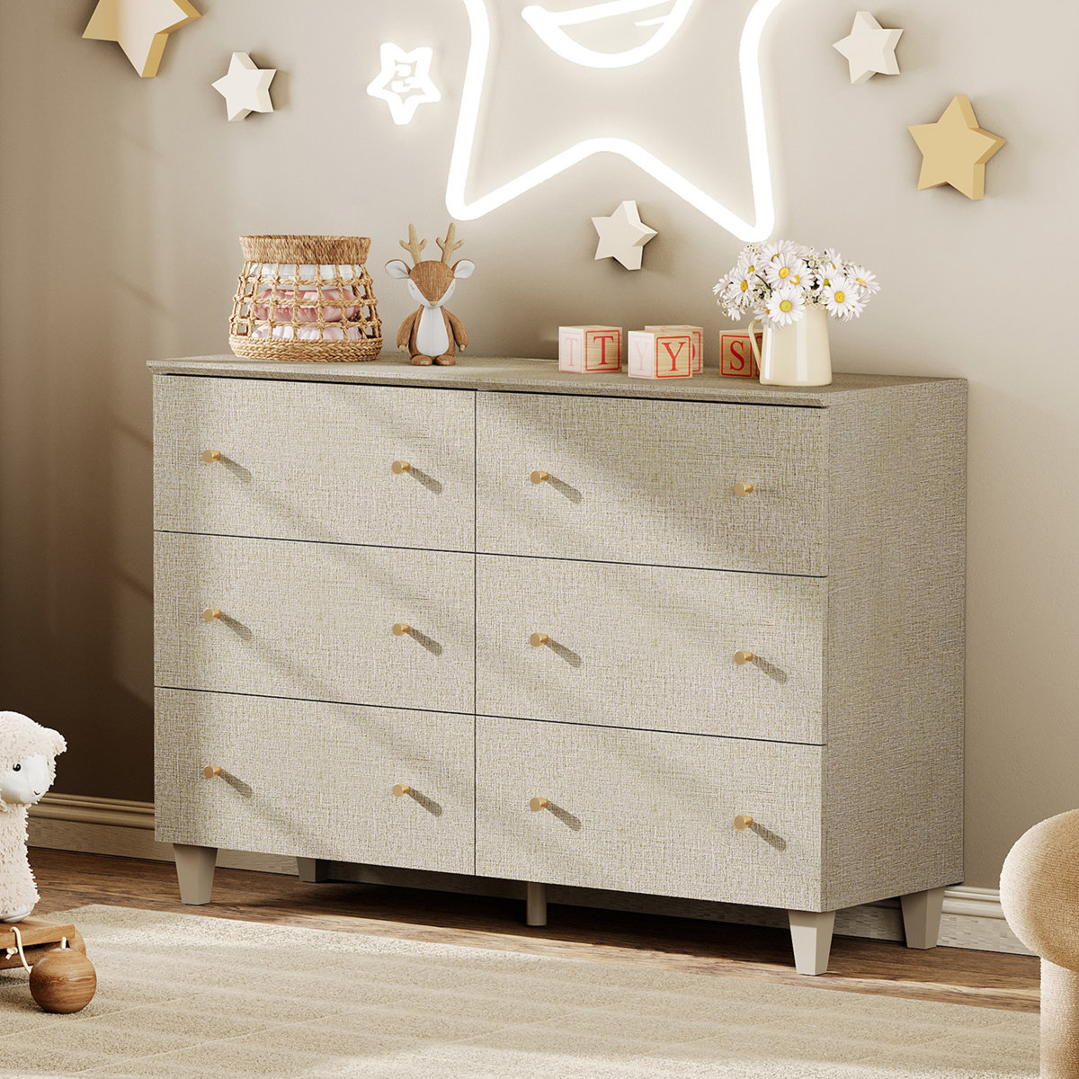 Isabelle & Max™ Kids Dresser With 6 Drawers For Children's Room Bedroom ...