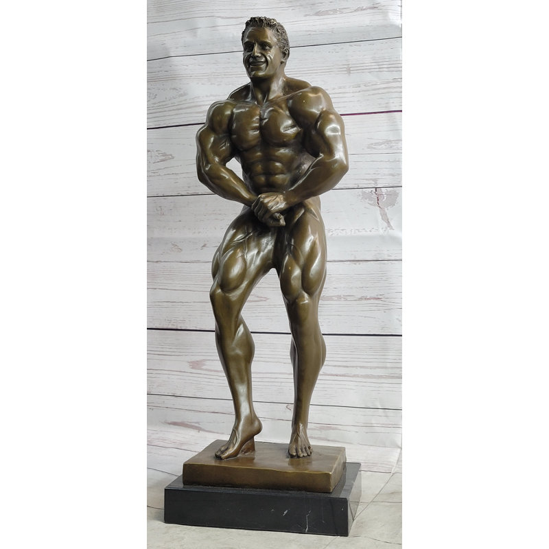 Charlton Home® Duritsa Lou Ferrigno Tribute Hulk Muscle Man Bronze ...