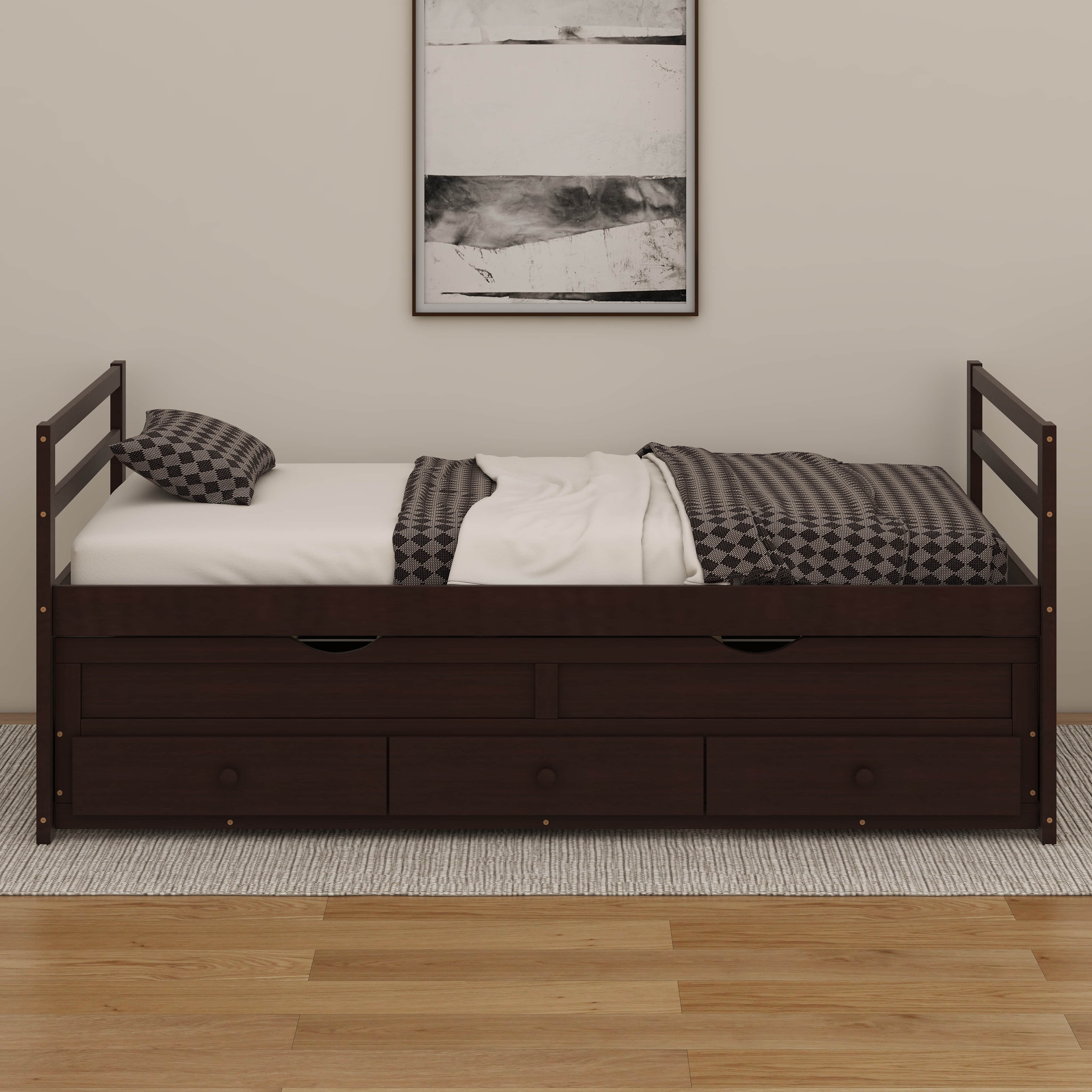 Ophelia & Co. Twin Size Bed – Headboard, Footboard, Trundle & Three ...