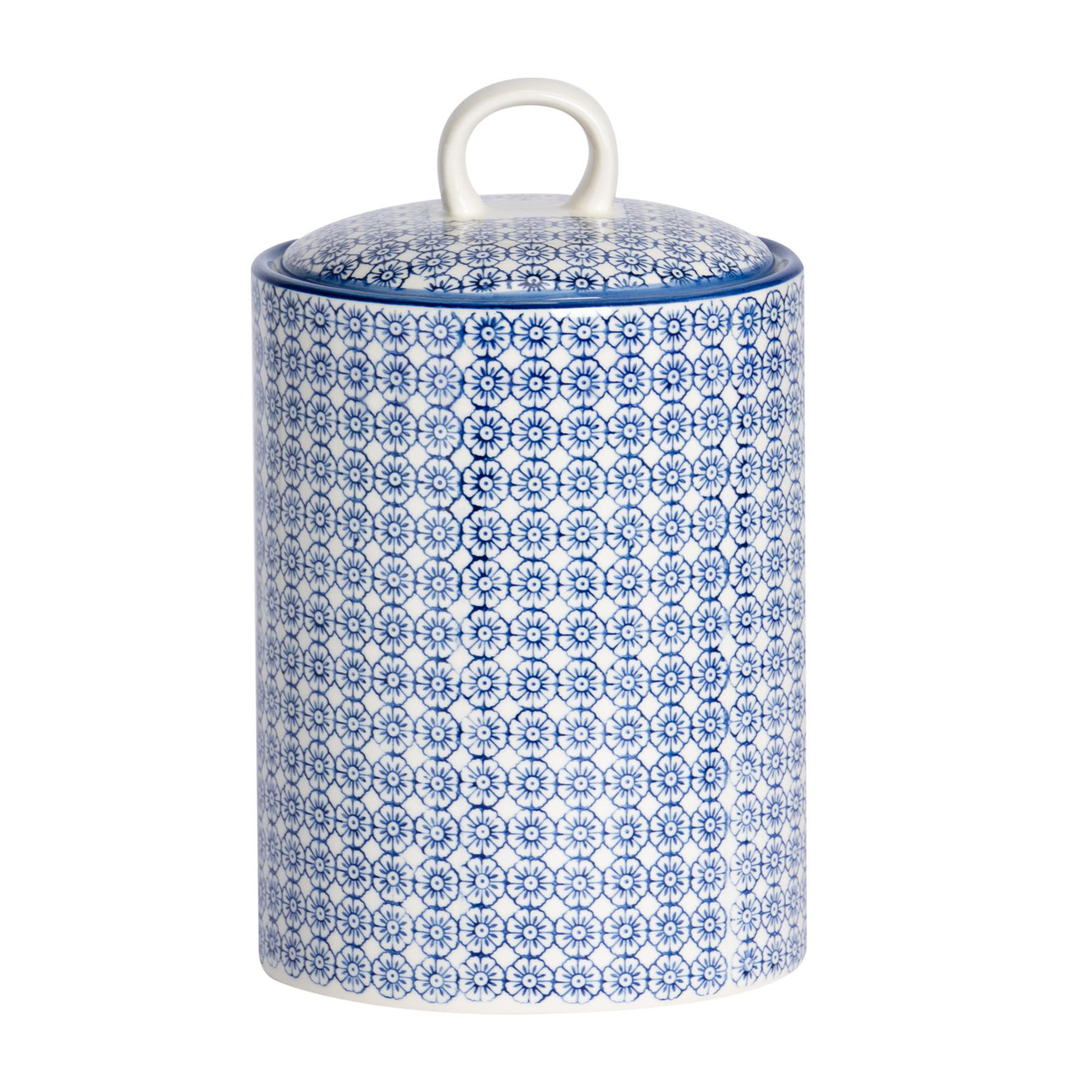 Nicola Spring - Hand-Printed Kitchen Canister - 15.5cm - Navy & Reviews ...
