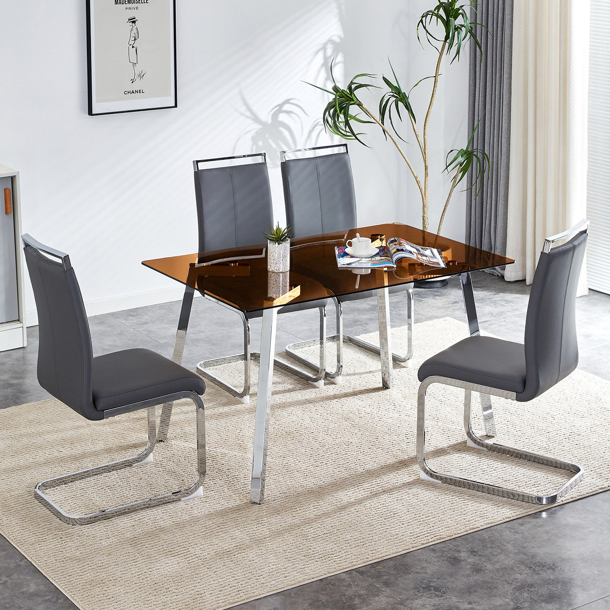 Brayden Studio® Effrosyni Rectangular Dining Table Modern Dining Table ...
