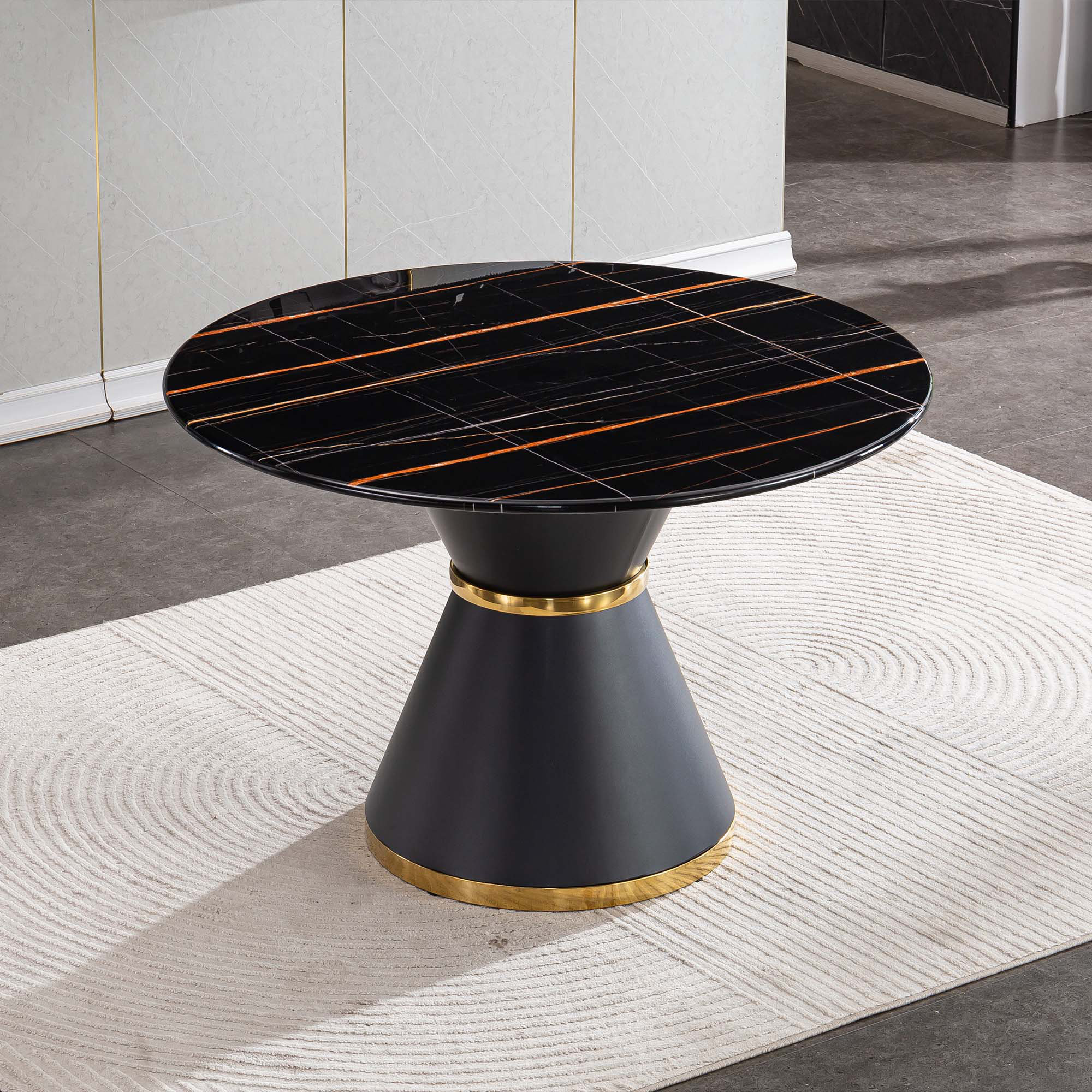 Mercer41 Marble Printed MDF Round Dining Table | Wayfair