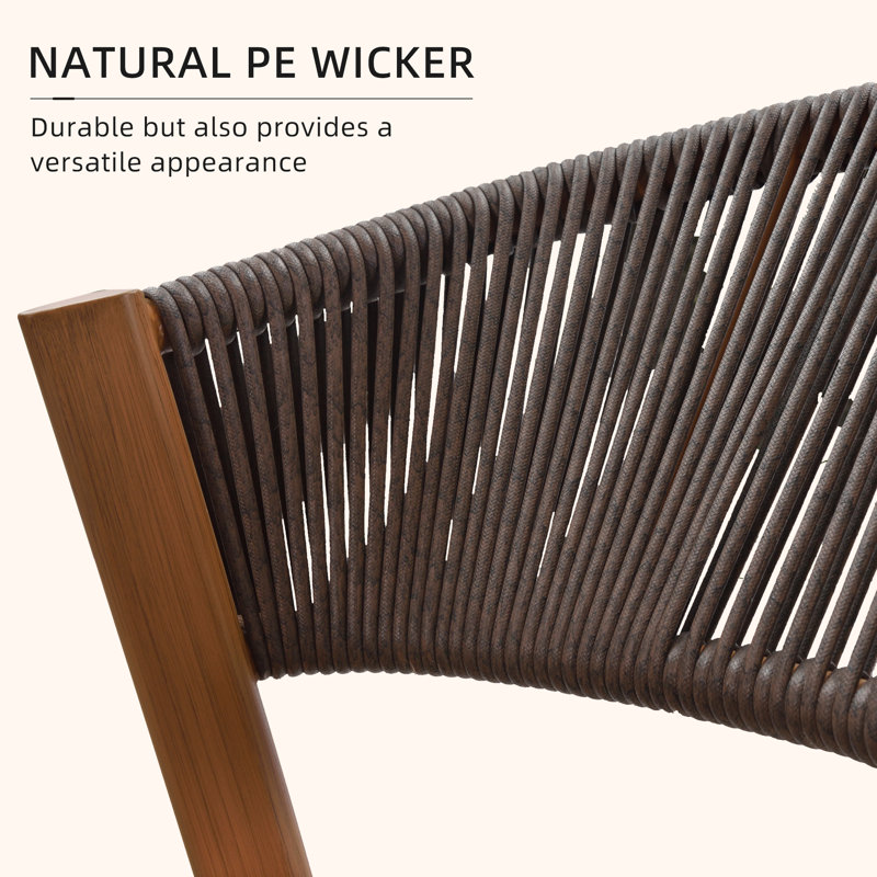 Purple Leaf Patio Dining Chair Metal Wicker Rattan Chairs & Reviews ...