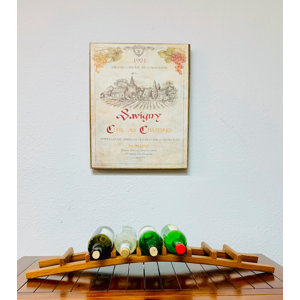 MGP Arched 7 Bottle Solid Wood Tabletop Wine Bottle Rack in Brown | Wayfair