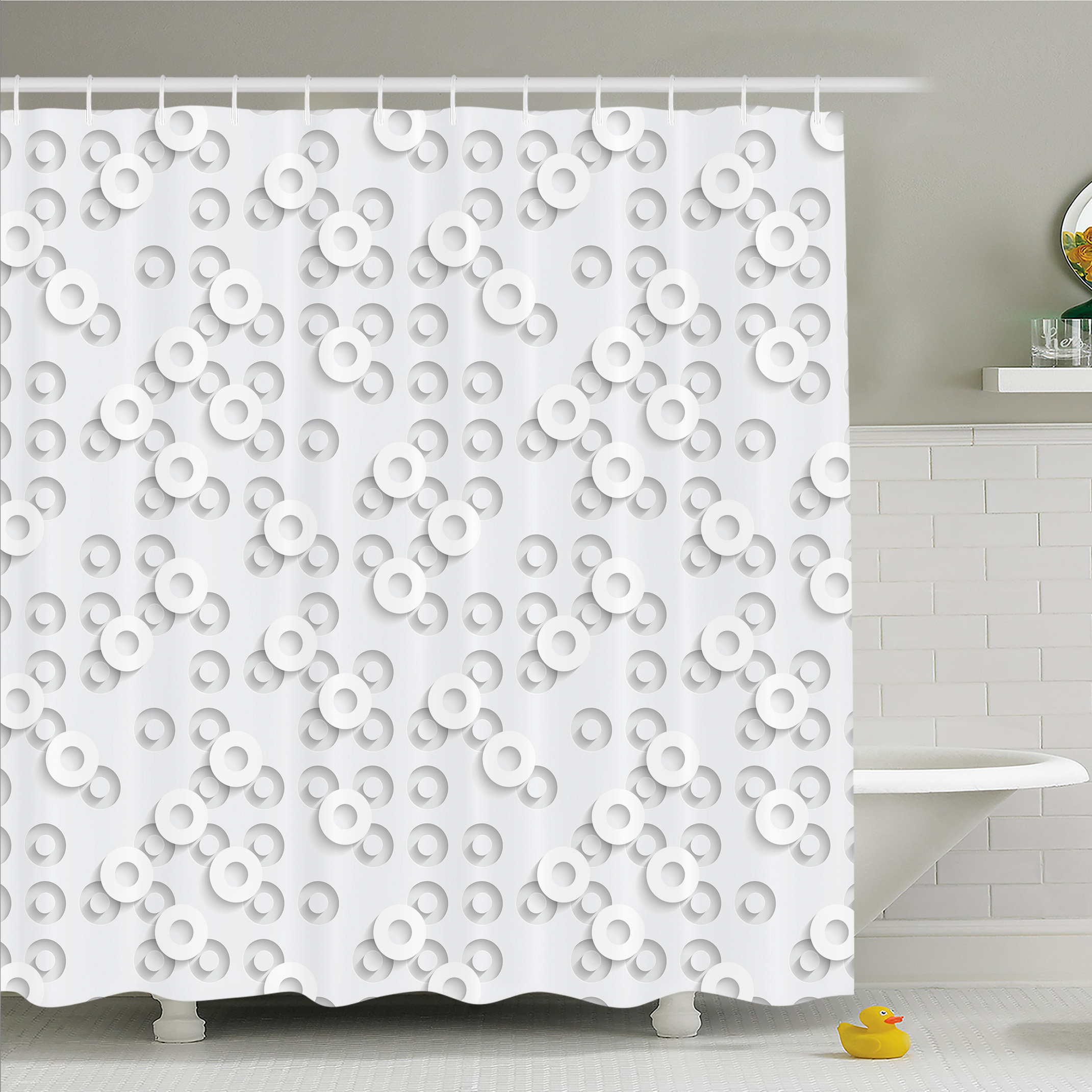 East Urban Home Dru Geometric Circle Dispersed Ring Motifs Structural ...