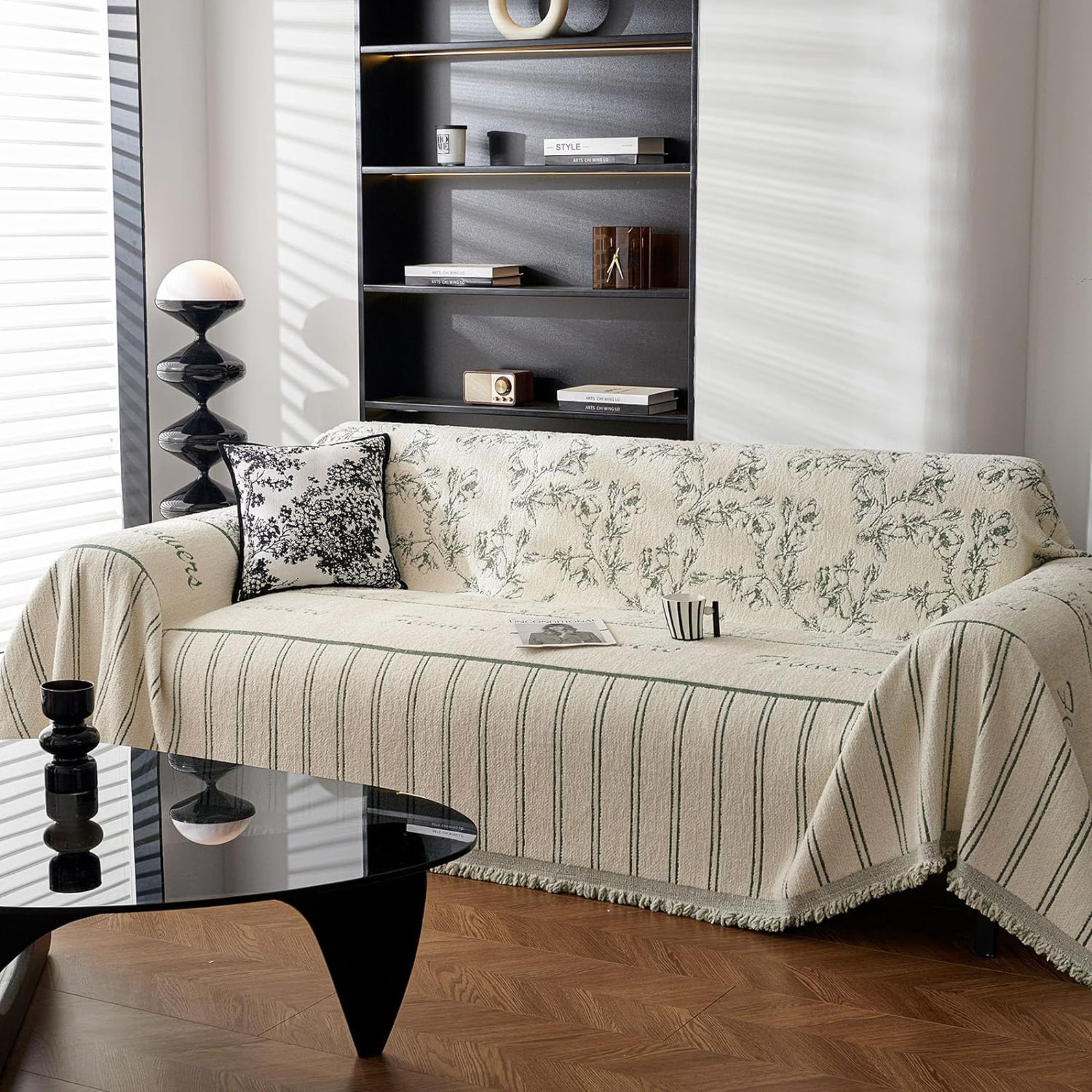 Latitude Run® Soft Thickened Sofa Covers Shrub Tree Vintage Couch Cover For Dogs Loveseat Covers ...