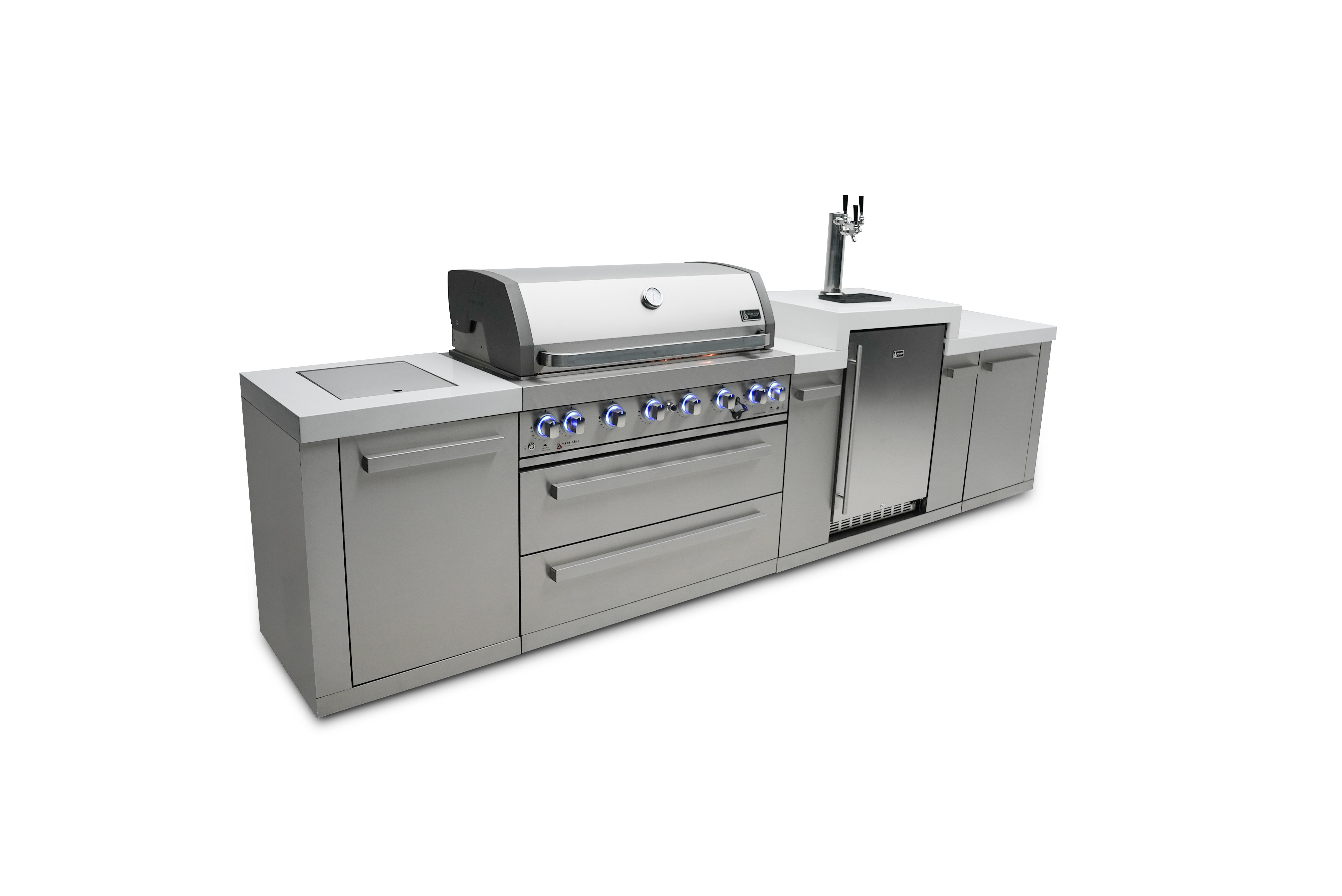 Mont Alpi MAi805-KEG 44-inch 6-Burner 115000 BTU Stainless Steel ...