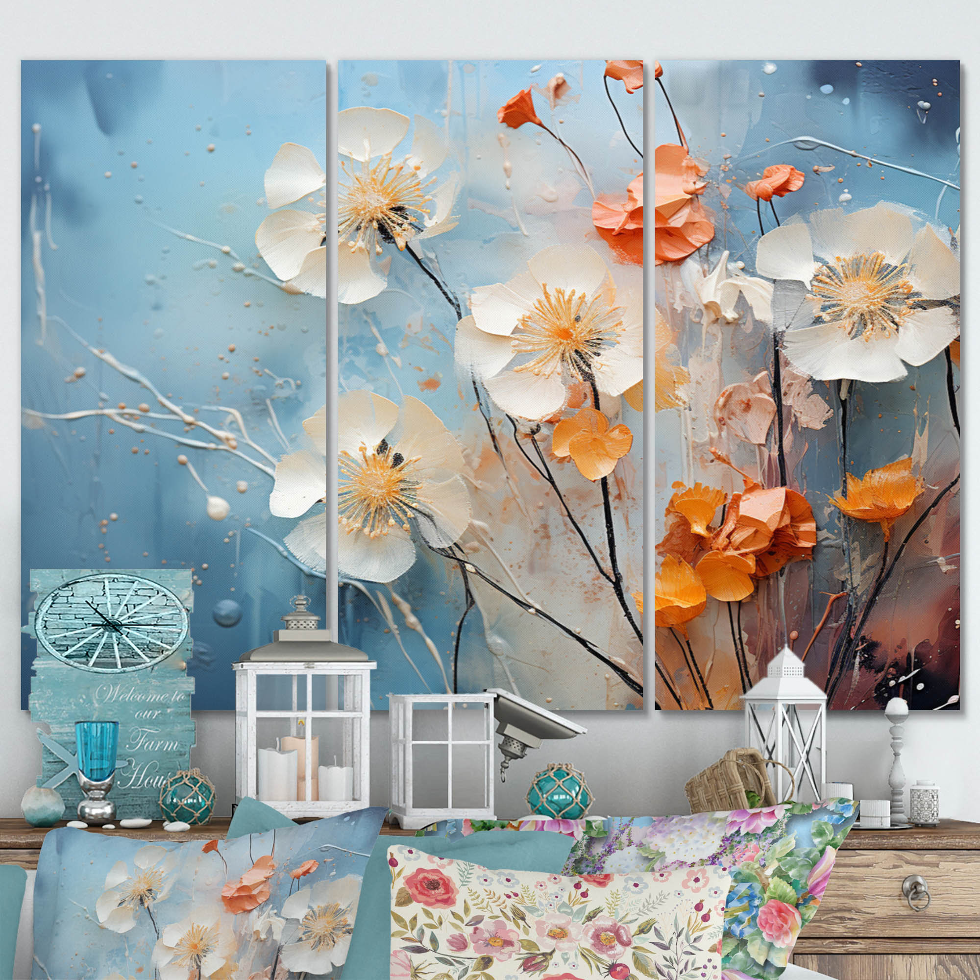 Red Barrel Studio® Dandelion Meadow Melody - Floral Metal Art Print Set ...