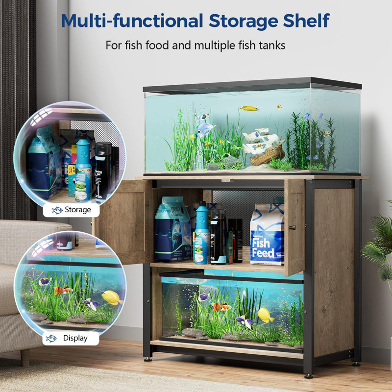 Tucker Murphy Pet™ 40-50 Gallon Fish Tank Stand With Power Outlets ...