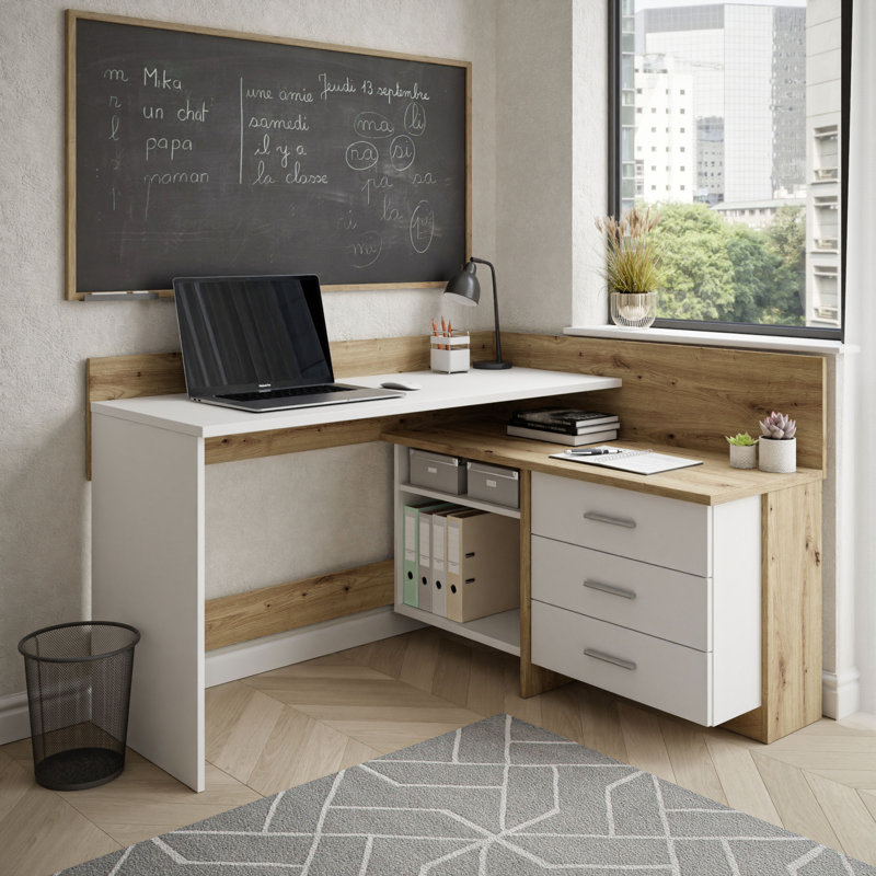 ModernMoments Coad 130Cm Corner Writing Desk | Wayfair.co.uk