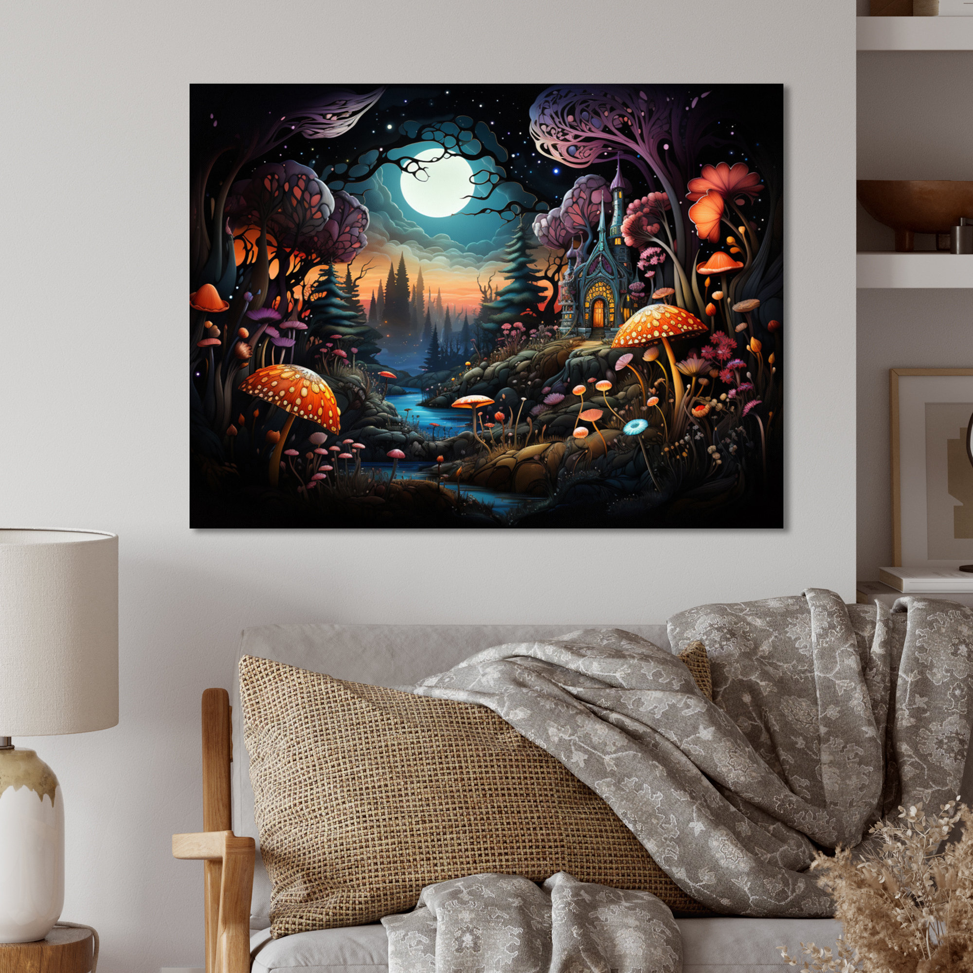 Latitude Run® Bohemian Enchanted Forest Tapestry II - Abstract Metal ...