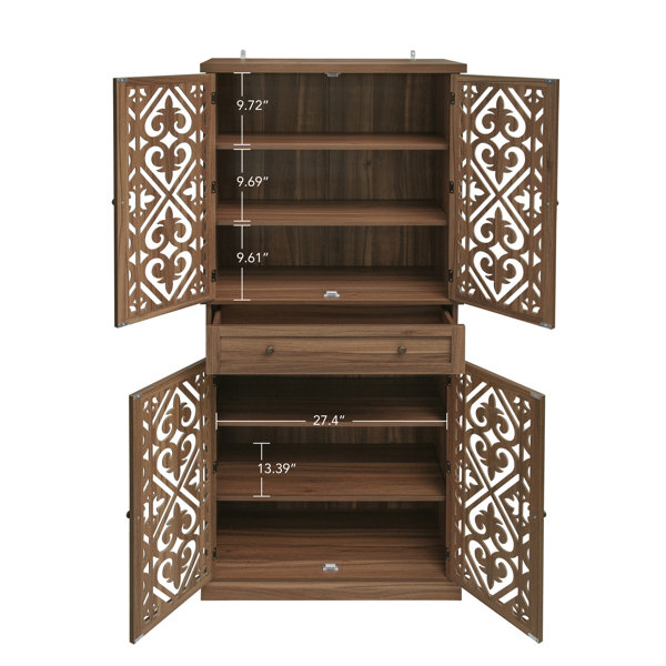 Ophelia & Co. 30'' Wide 6 - Shelf Storage Cabinet & Reviews | Wayfair