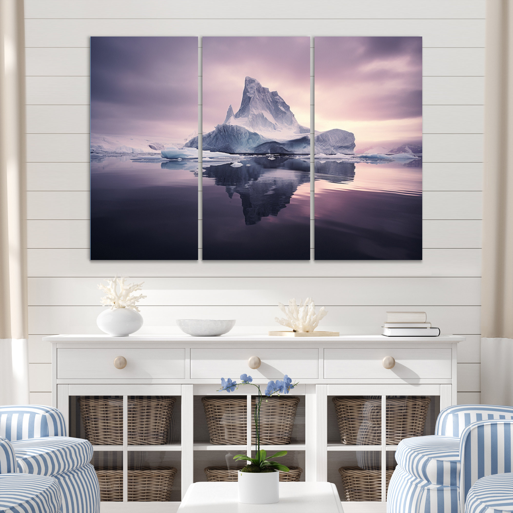 Latitude Run® Purple Iceberg Icebound Serenity II - Landscapes Metal ...