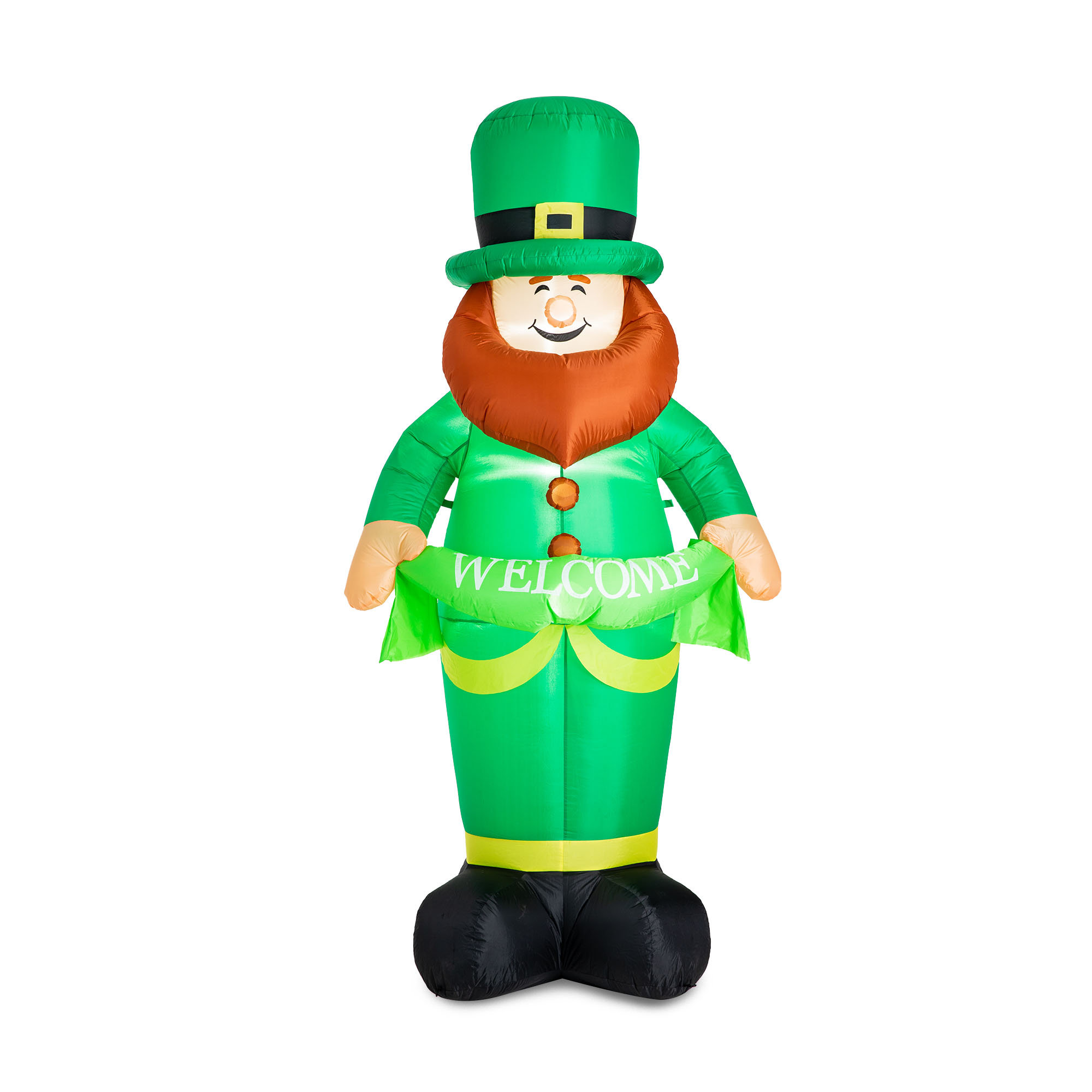 Glitzhome 8Ft Lighted St. Patrick's Inflatable Leprechaun Decor | Wayfair