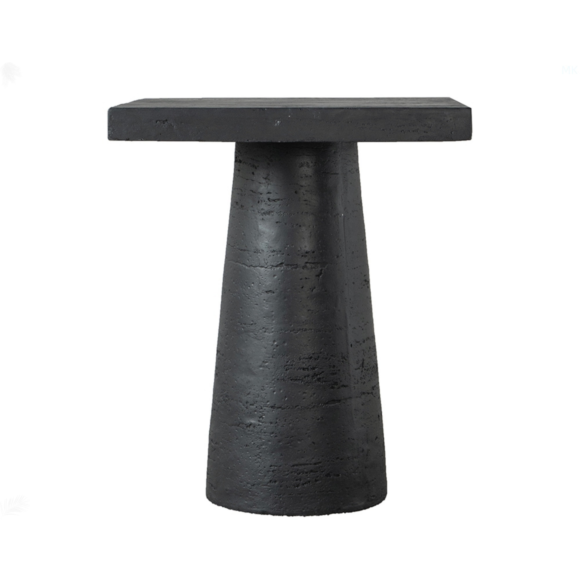 Wrought Studio™ 20X20x24" Black Square Side Table With Pedestal Base ...