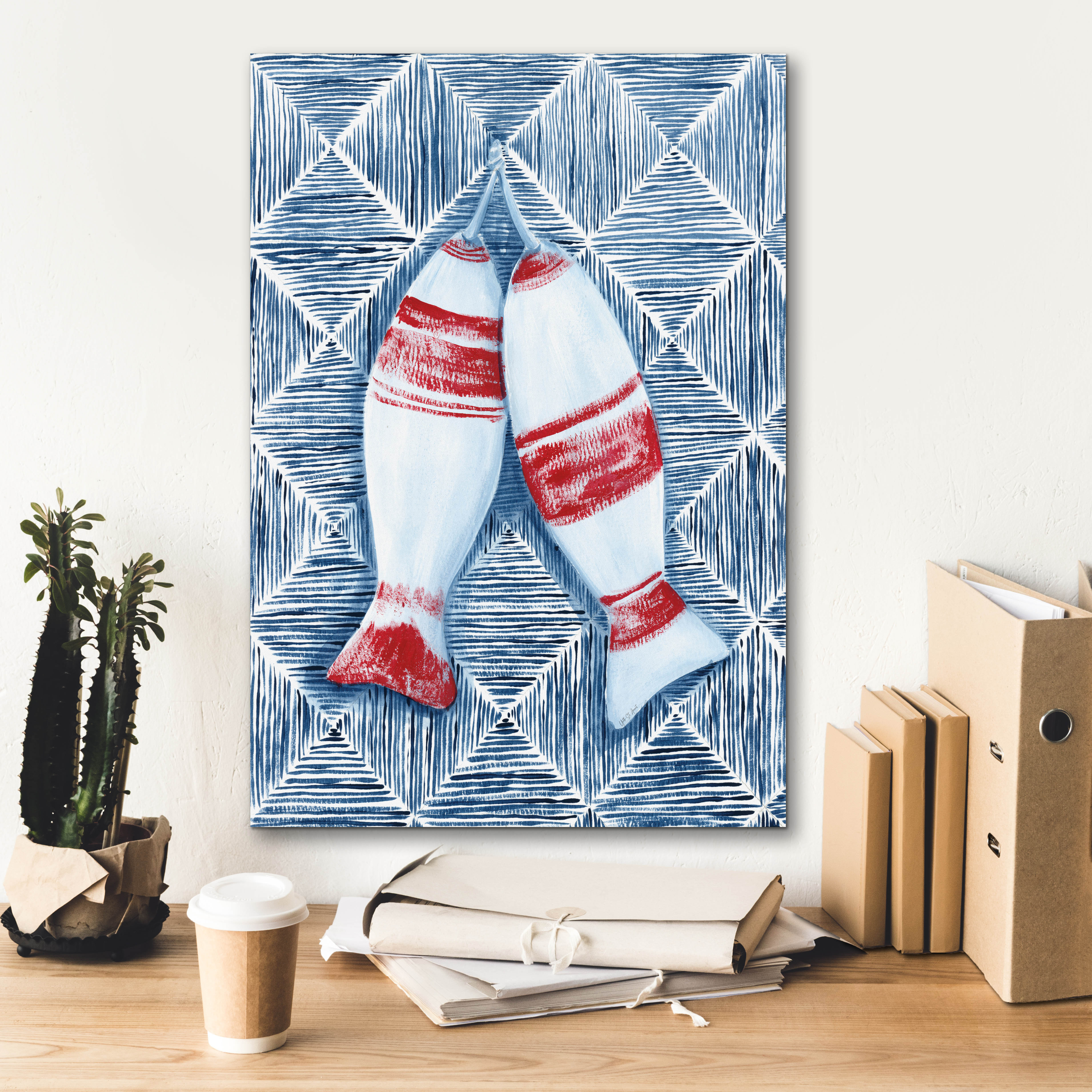 Epic Graffiti 'Nautical Fish Buoys' by Yvette St. Amant Canvas Wall Art ...