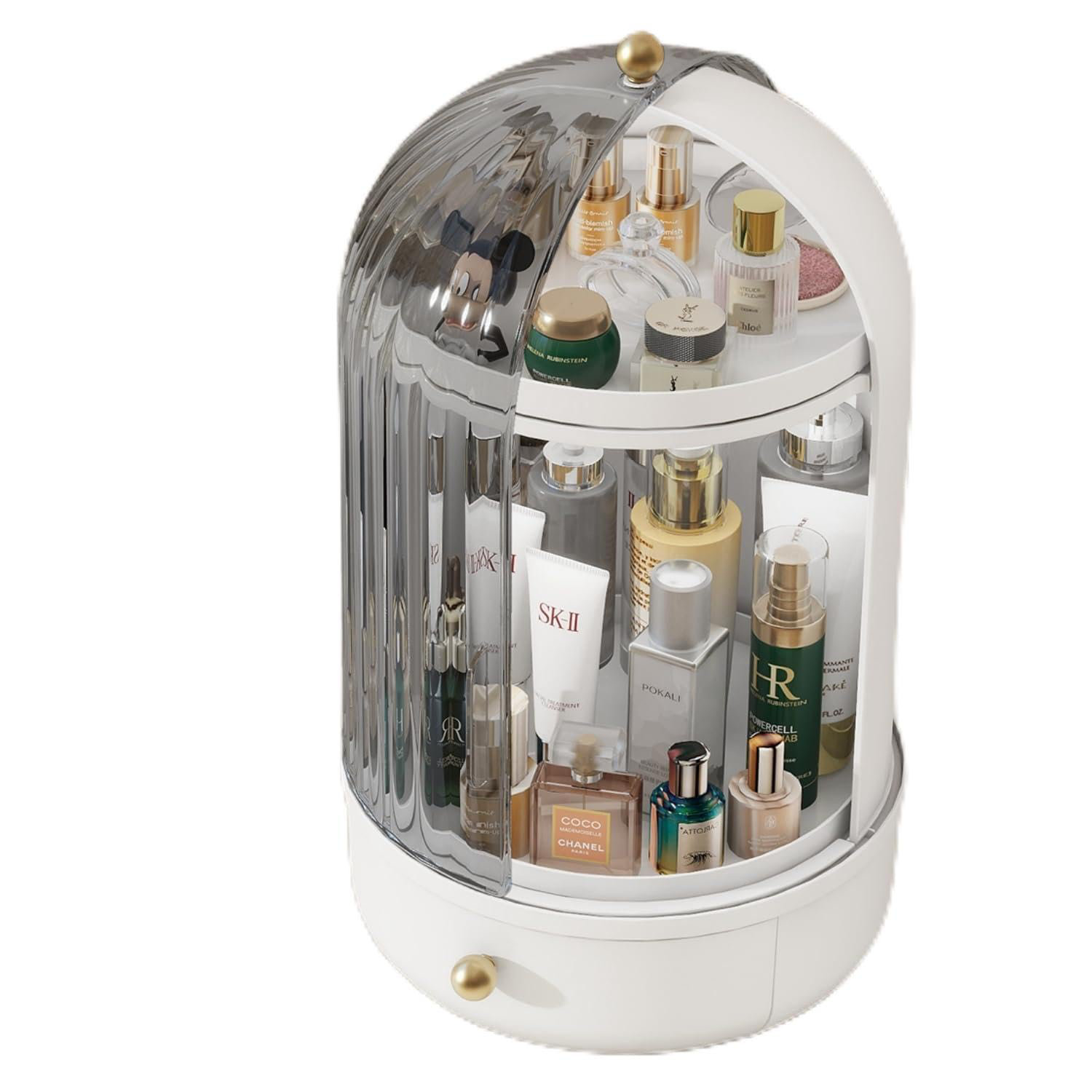 Everly Quinn Skincare Organizers With Lids, 360 Rotating Makeup Storage ...