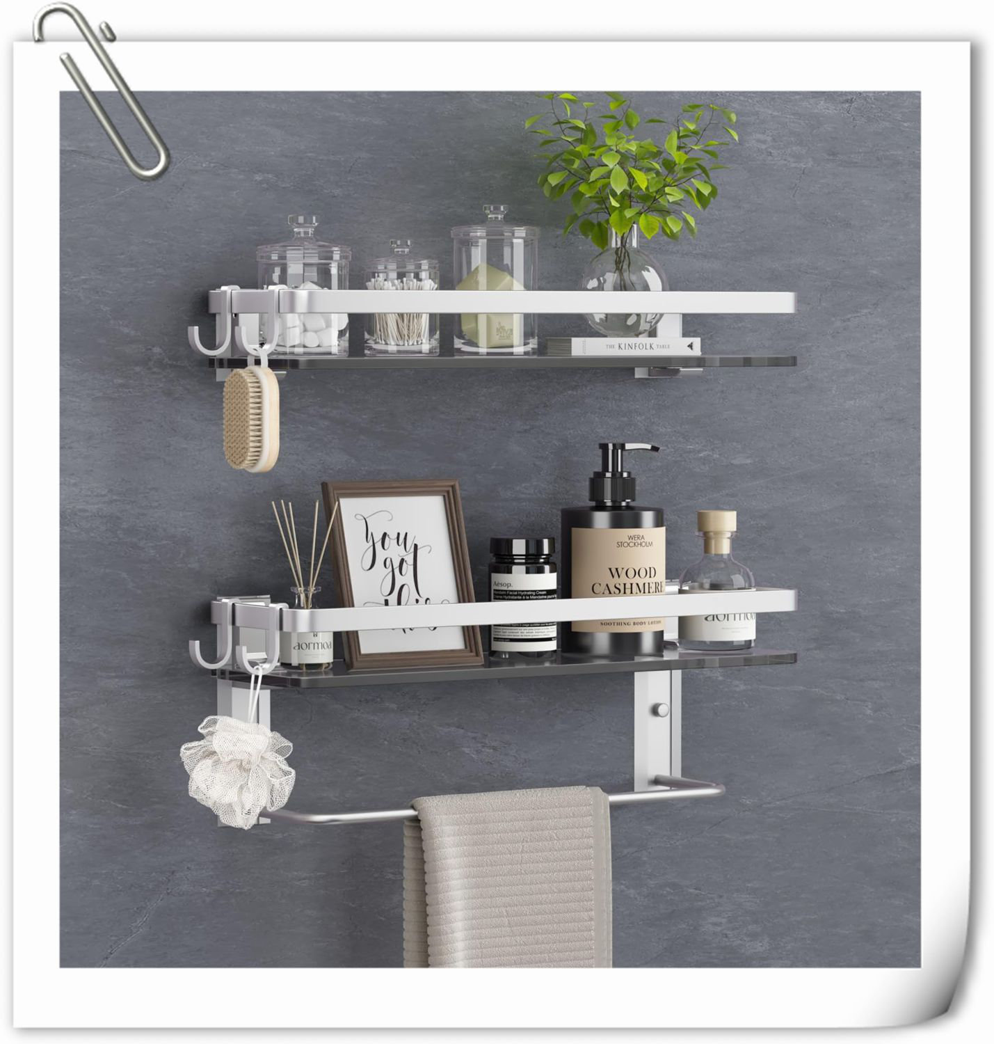 Rebrilliant Floating Shelves Wall Shower Shelf | Wayfair