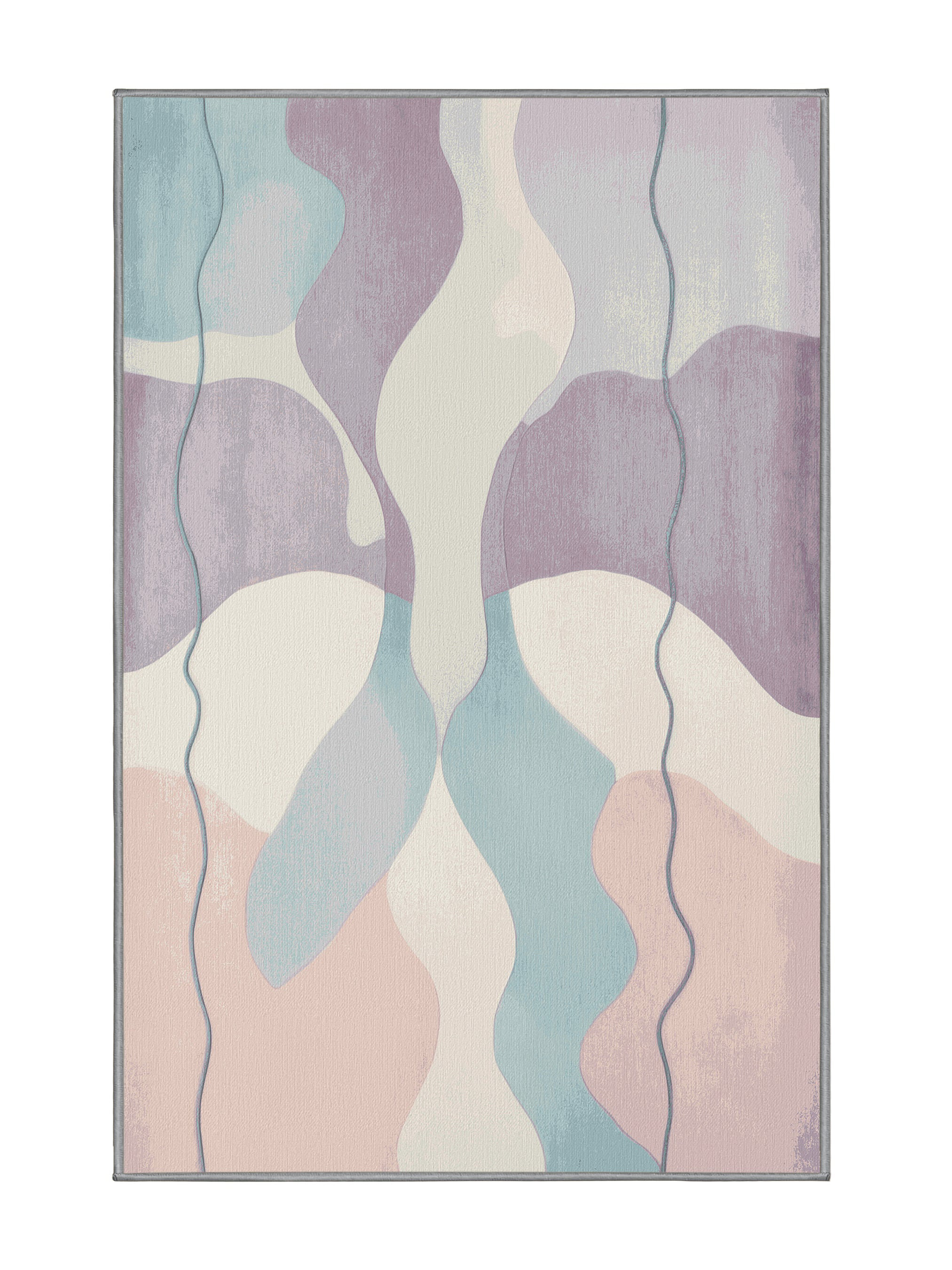 Orren Ellis Rose Quartz Ripple Rug | Wayfair