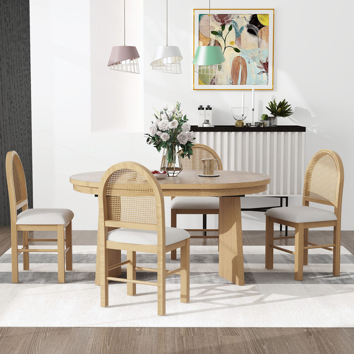 George Oliver 5-Piece Retro Functional Dining Set | Wayfair