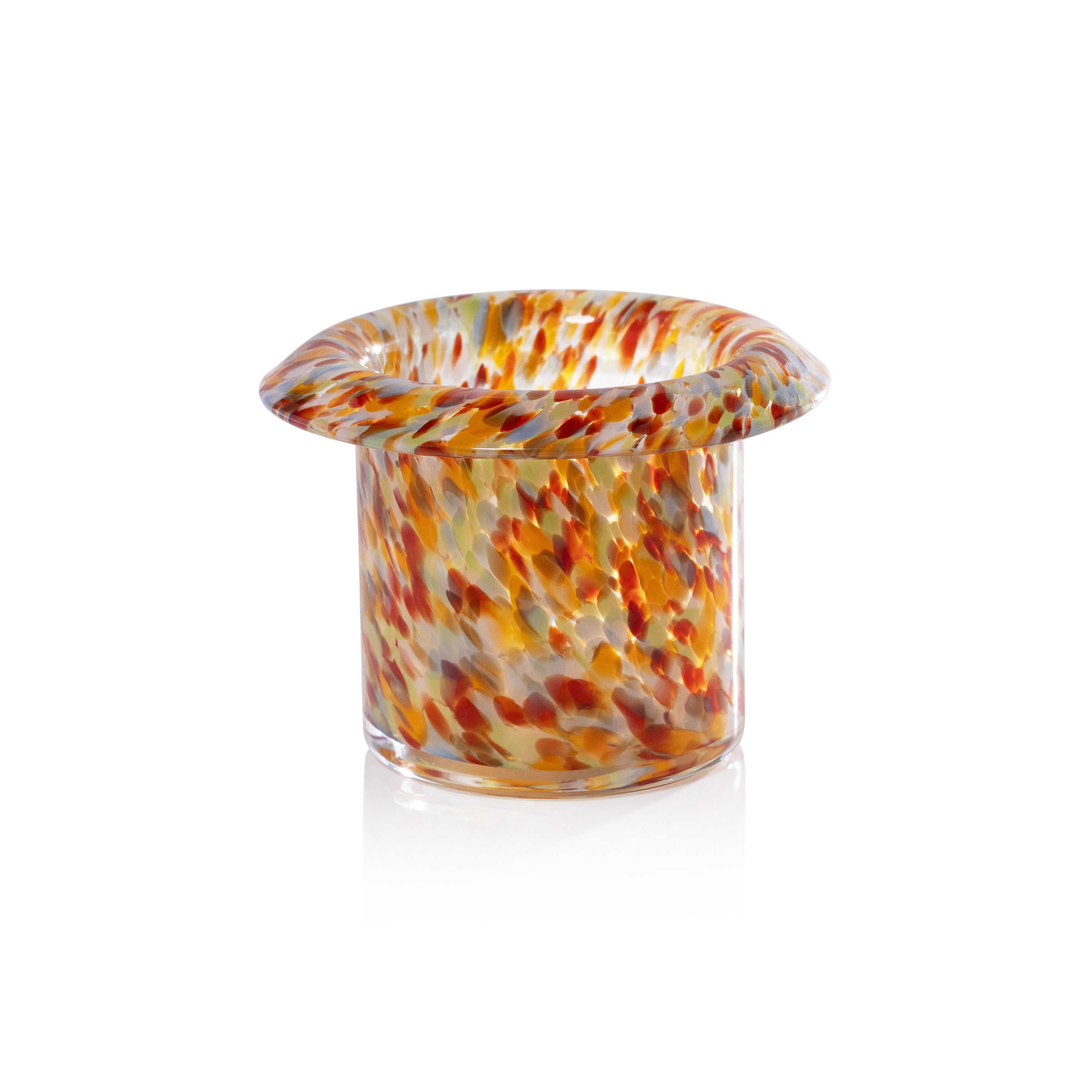 Latitude Run® Celia 4-Piece Opal Confetti Glass Candle Holder/ Vase/ Planter Set - Wayfair Canada