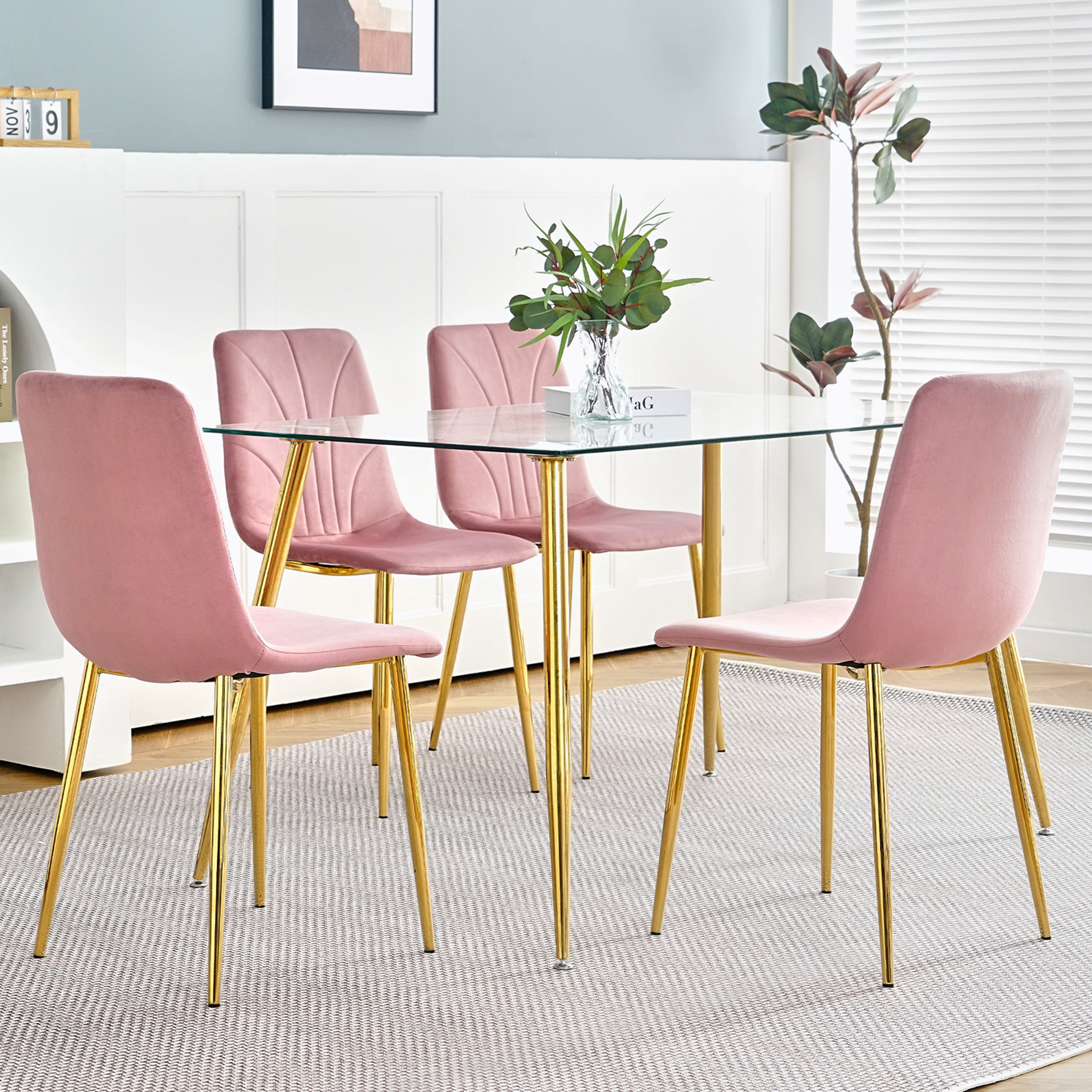 Mercer41 Cordai Flannelette Upholstered Metal Accent - Wayfair Canada
