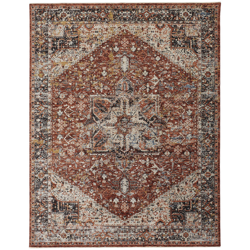 World Menagerie Roma Rust Orange Rug & Reviews | Wayfair