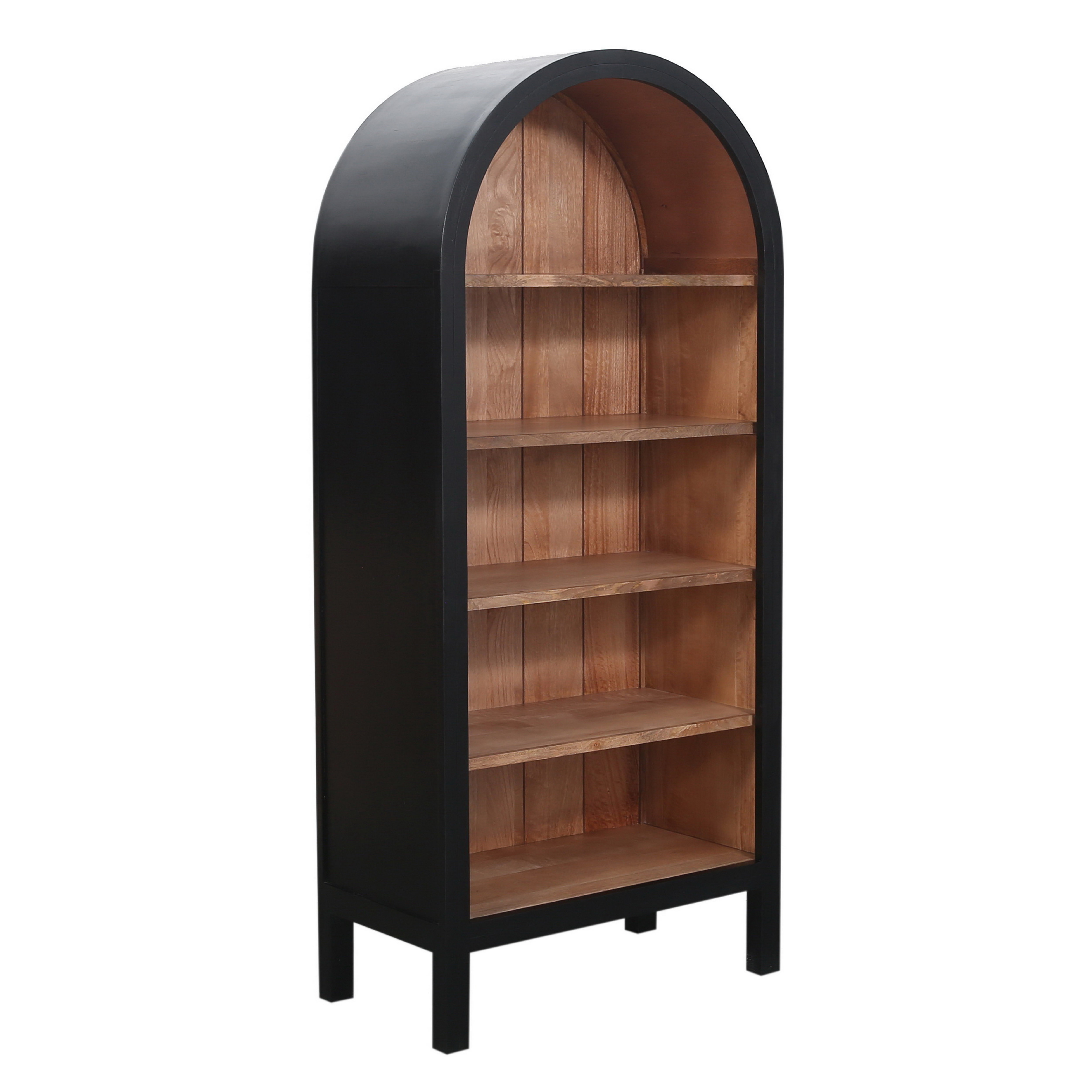 Cole & Grey Cole and Grey Mango Wood Arched Etagere 4 Level Black ...