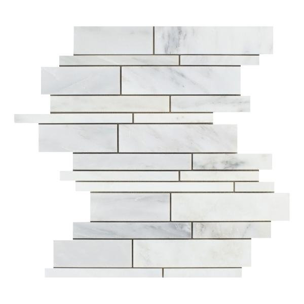Nesttile Oriental White Manhattan Random Strip Polished - Wayfair Canada
