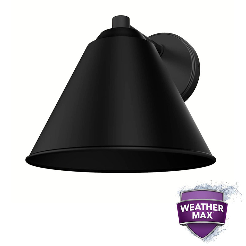 Hunter Fan Hunter Aeronaut Rustic Modern Metal Cone Outdoor Small Wall ...