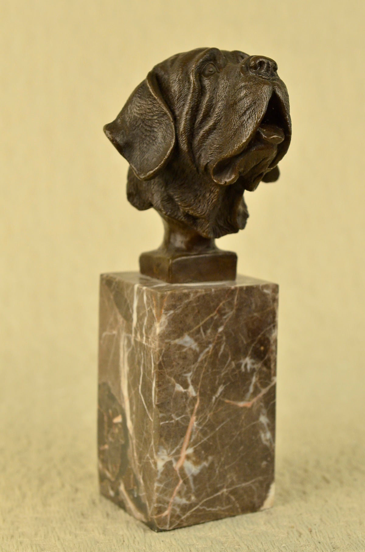 Red Barrel Studio® Mistina Saint Bernard Head Bust Bronze Sculpture ...