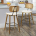 Latitude Run® 26" Upholstered Rattan Counter Height Stool & Reviews ...