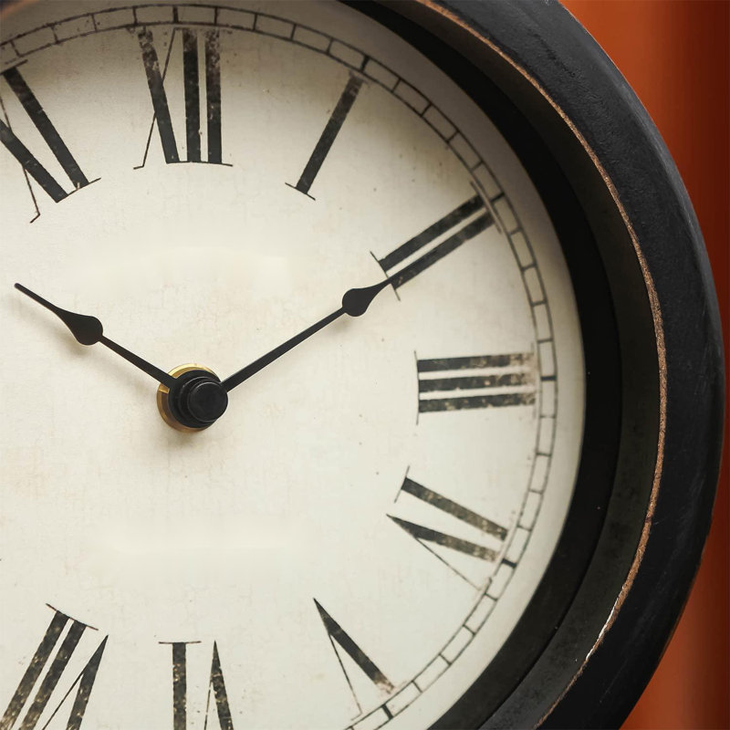 Darby Home Co Mantel Clock, Retro Desk Clock Silent-Non-Ticking Battery ...