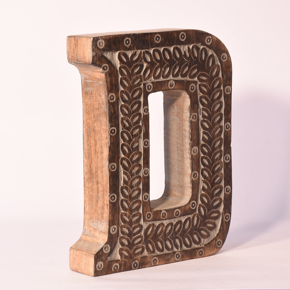 Bungalow Rose Alaisa Handmade Eco-Friendly "D" Alphabet Letter Block ...