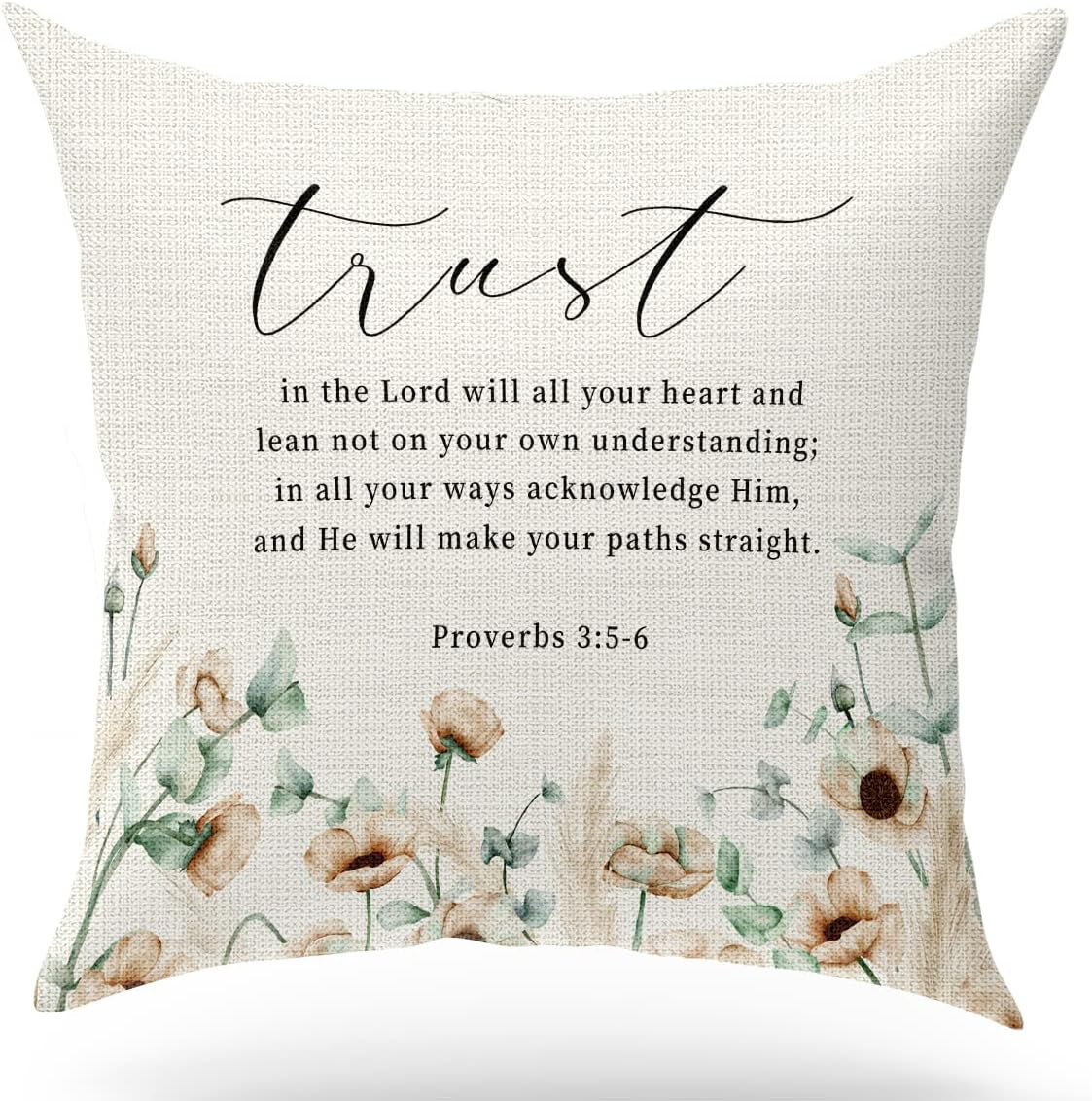 MEBROT Bible Verse Throw Pillow Case, Blessing Gift, Scripture Art ...