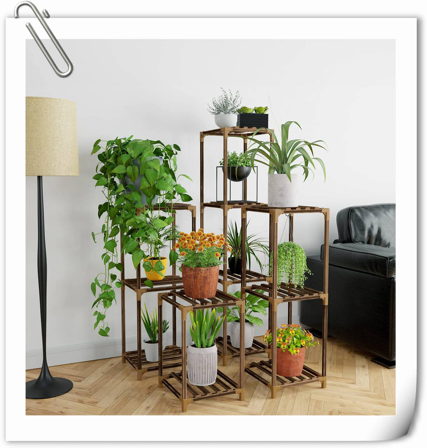 Arlmont & Co. 4 Pack Plant Stands Indoor, Flexible Combination Outdoor ...