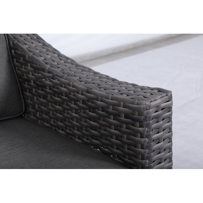 Brayden Studio® Donley 62'' Wicker Outdoor Loveseat & Reviews | Wayfair