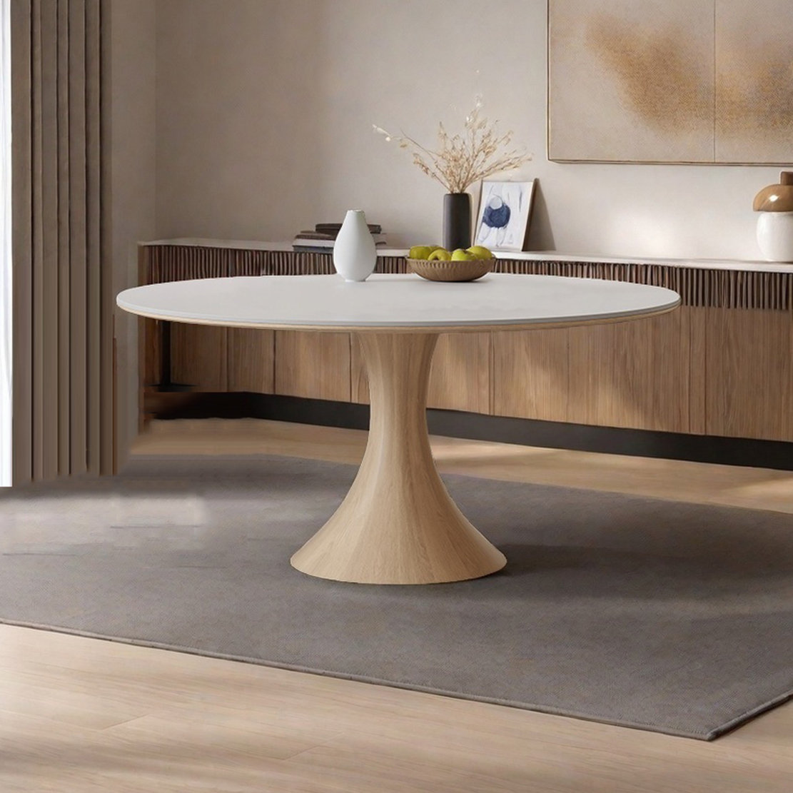 MRzenghong Log Cream Style Slate Dining Table - Wayfair Canada