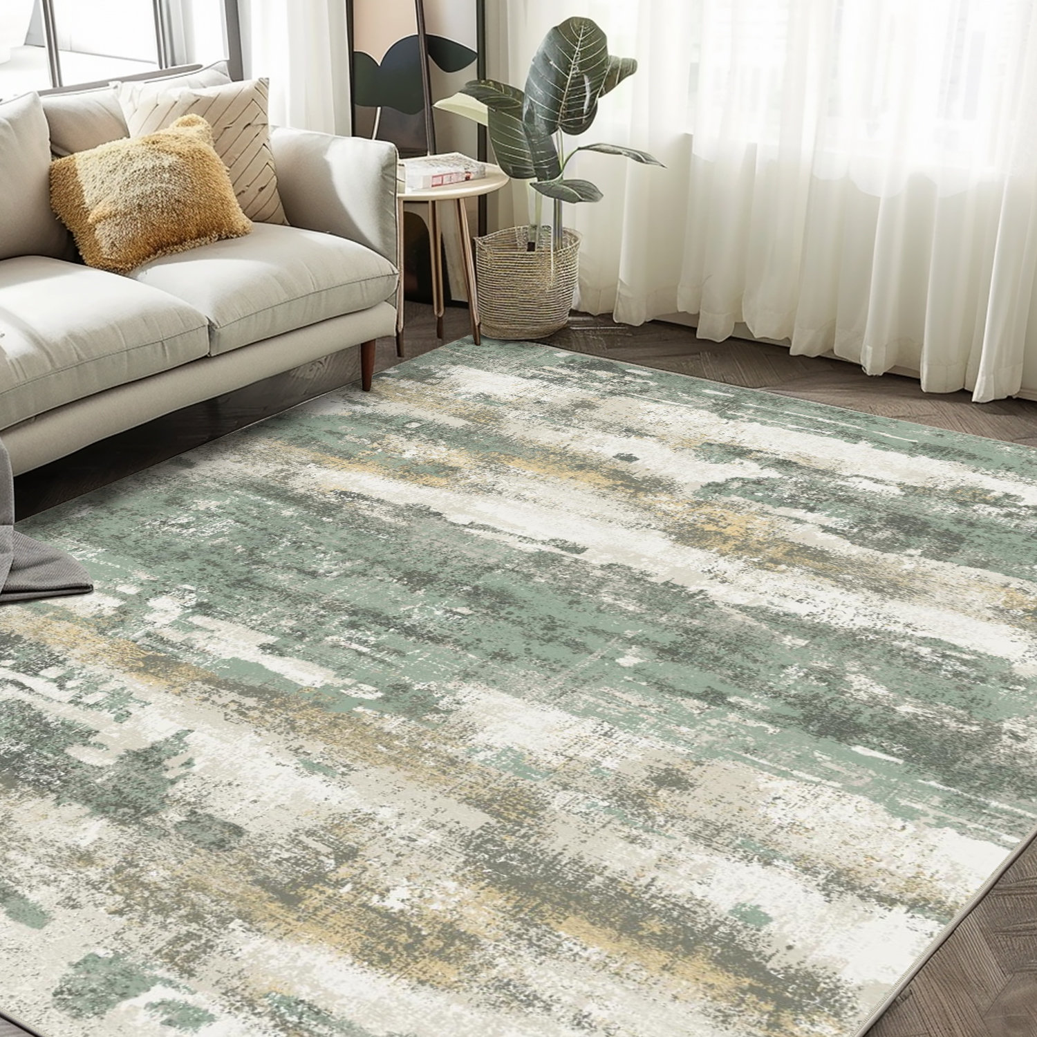 17 Stories Area Rugs 8x10 for Living Room Bedroom, Modern Abstract ...
